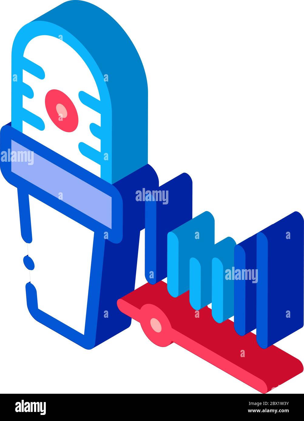 Microphone Audio Waves isometric icon vector illustration Stock Vector ...