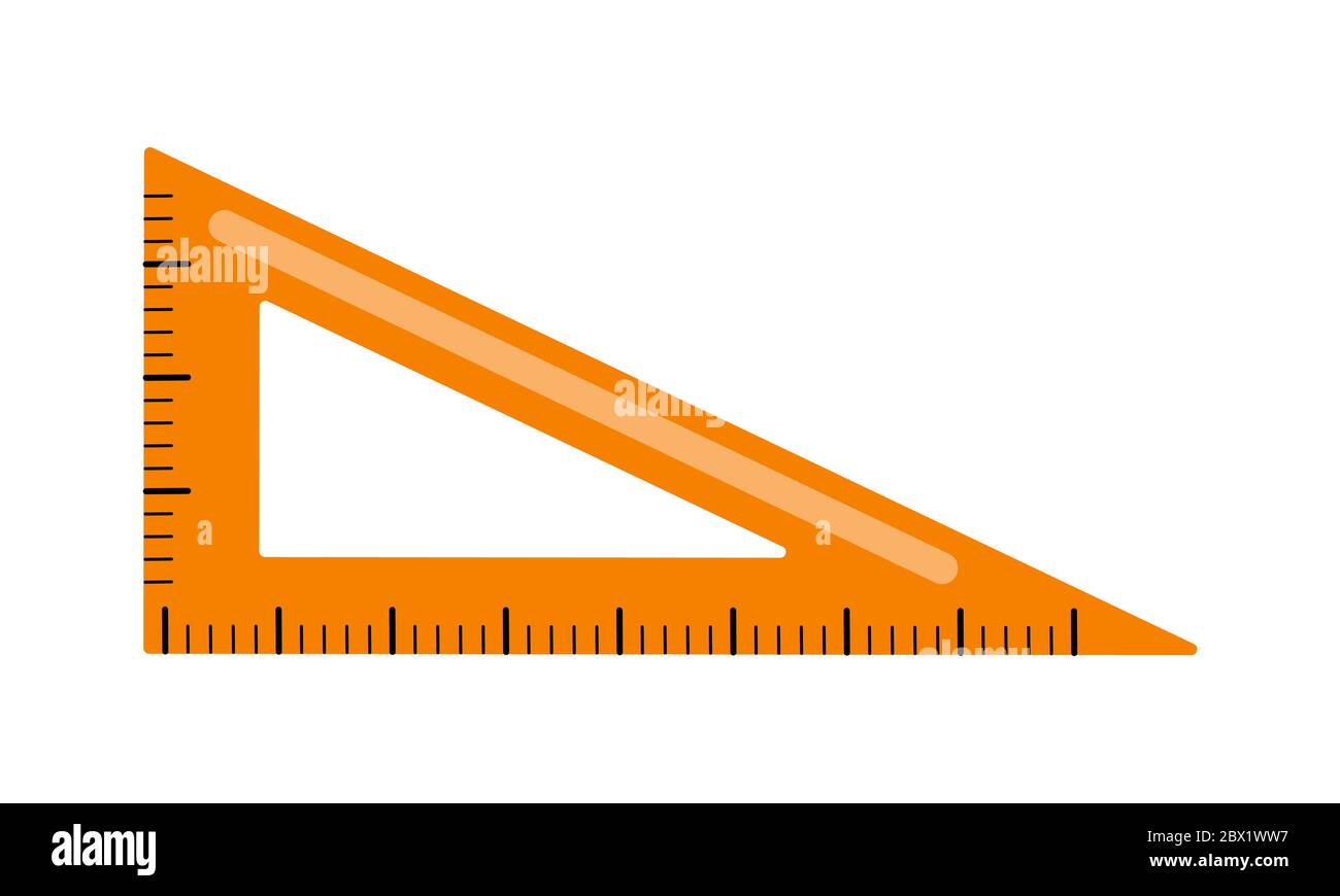 Vector illustration of set squares ruler isolated on white background ...