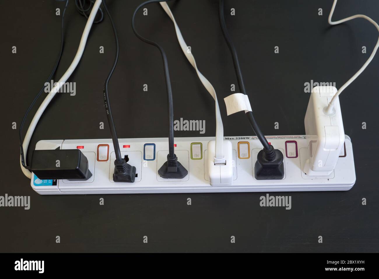 Multiple socket with connected plugs Stock Photo - Alamy Multiple socket with connected plugs Stock Photo - Alamy