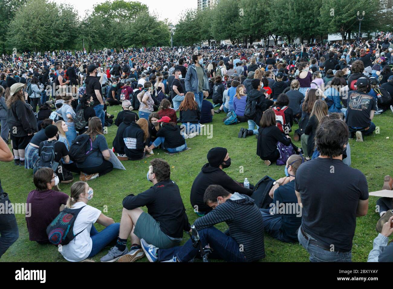 Portland, USA. 03rd June, 2020. Thousands demonstrated in Tom McCall ...