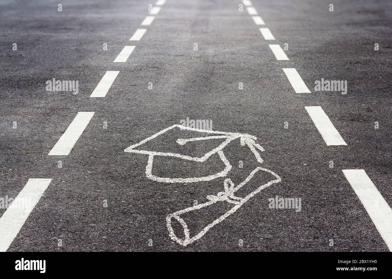Education path concept, road to success Stock Photo - Alamy