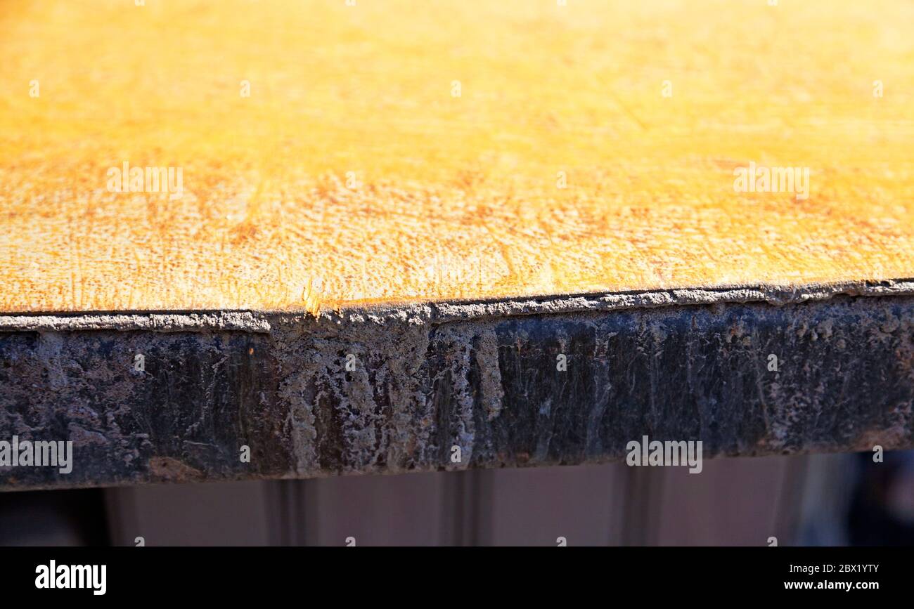 metal edge with rust in different colors Stock Photo - Alamy