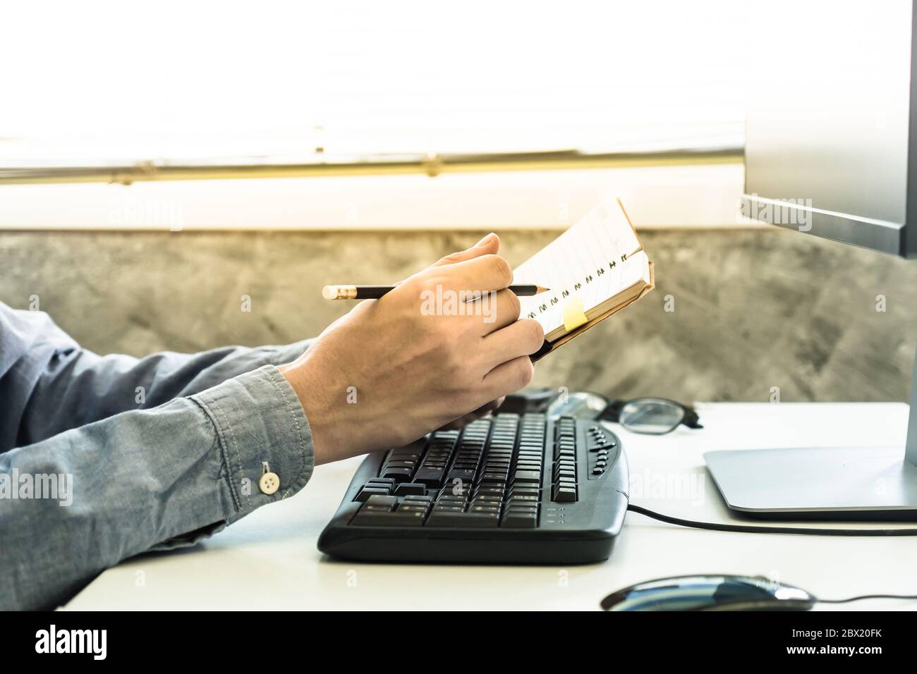 Close up male hand writing hi-res stock photography and images - Alamy