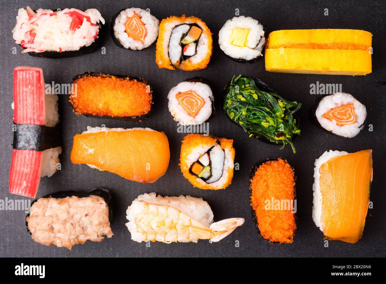 Top view fusion sushi hi-res stock photography and images - Alamy