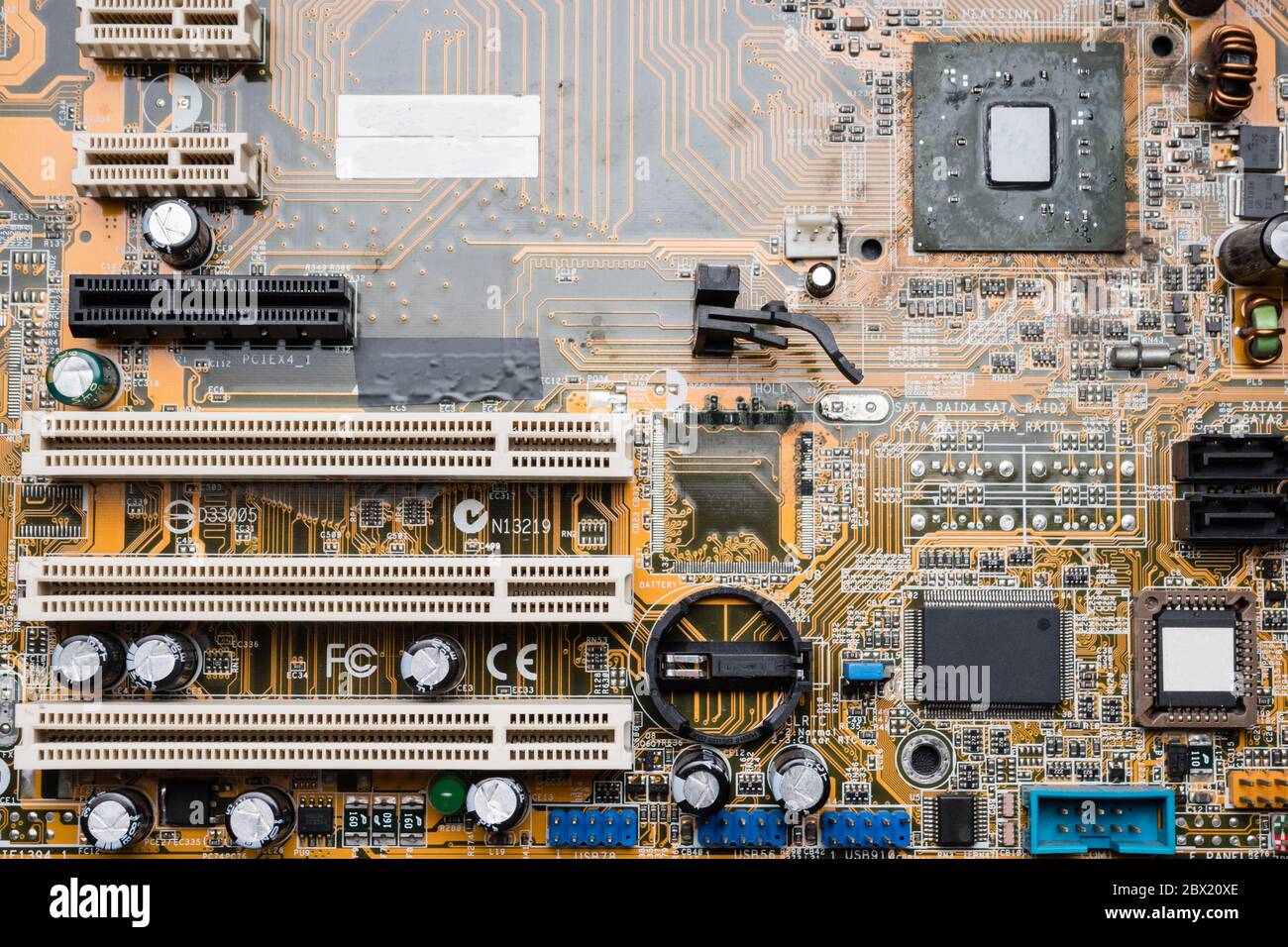 Computer circuit board, electronic technology background Stock Photo ...