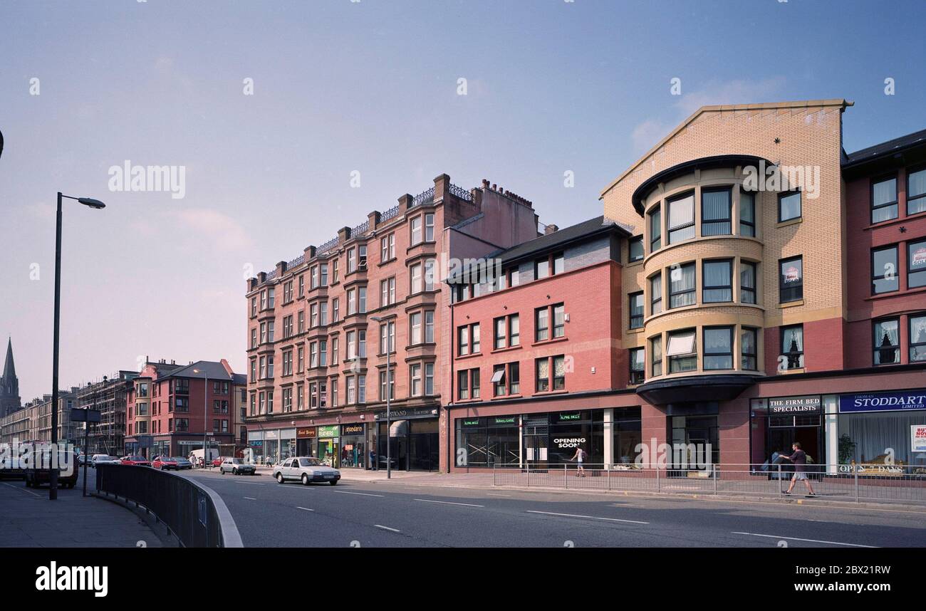 1995, Newly built housing in Glasgow, Central Scotland, UK Stock Photo ...