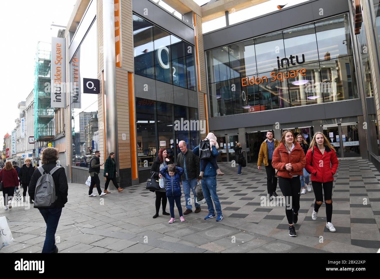The entrance to Eldon Square on Northumberland Street in Newcastle upon ...