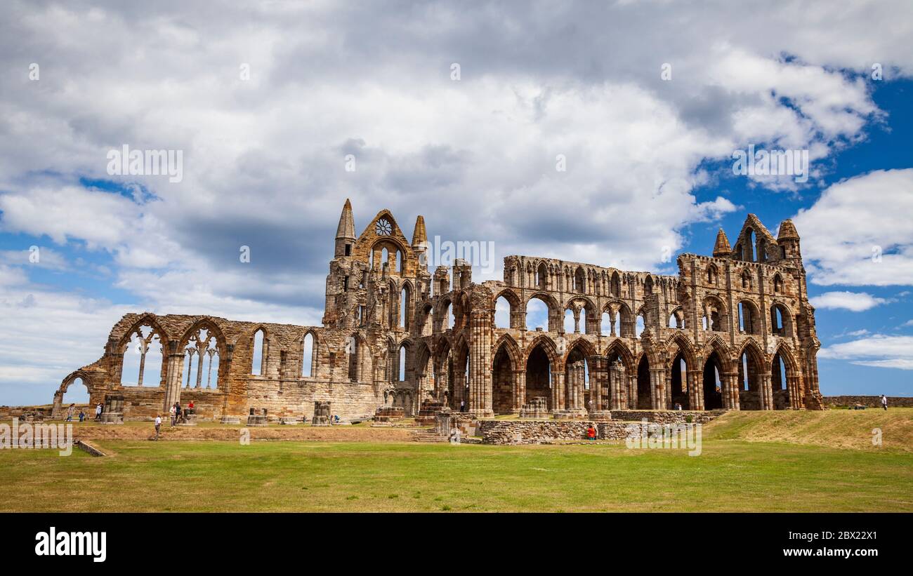 The ruins of Whitby Abbey, Yorkshire, England Stock Photo - Alamy