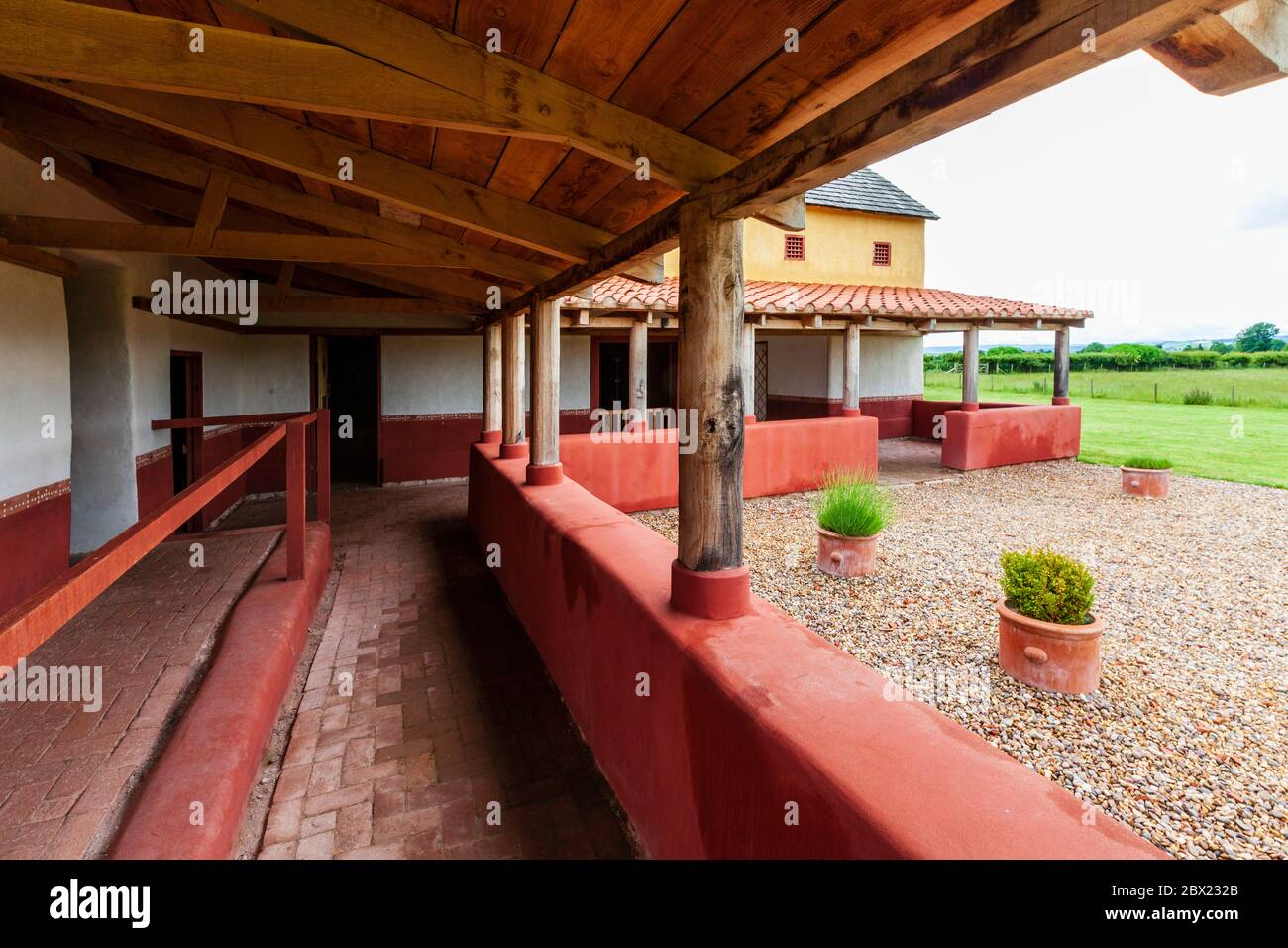 The peristylum of the reconstructed Roman Villa at Wroxeter, Shropshire ...