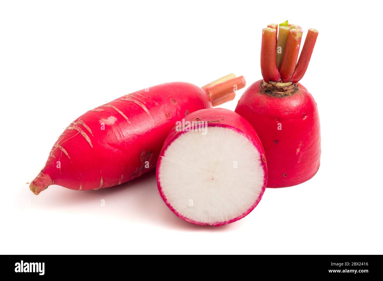 Pink ripe radish on Cut Out Stock Images & Pictures - Alamy