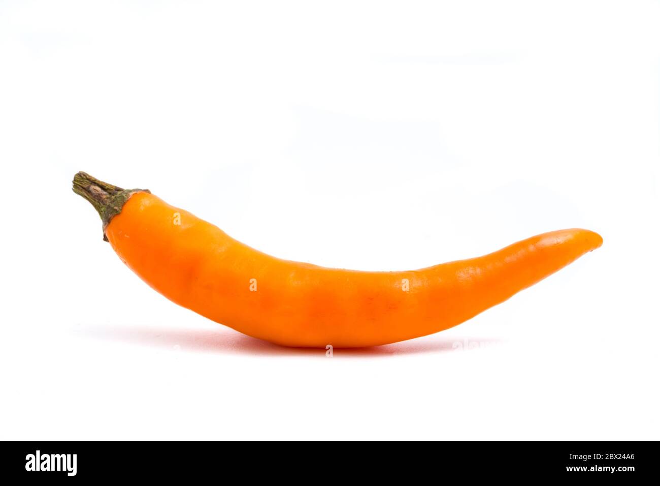 Fresh Yellow chili papper on white background Stock Photo - Alamy