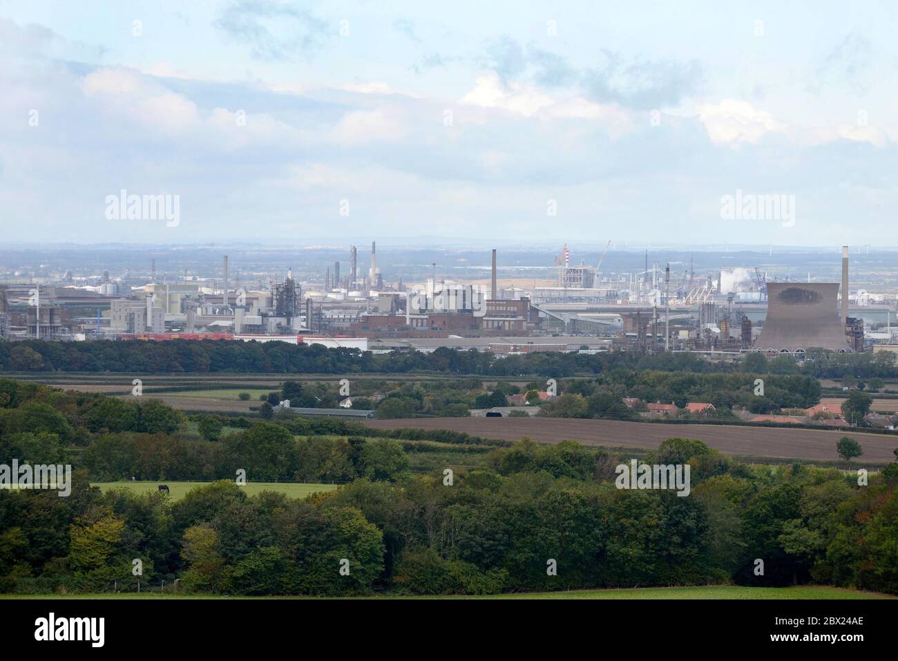 A view over the industrial part of Teeside Stock Photo - Alamy