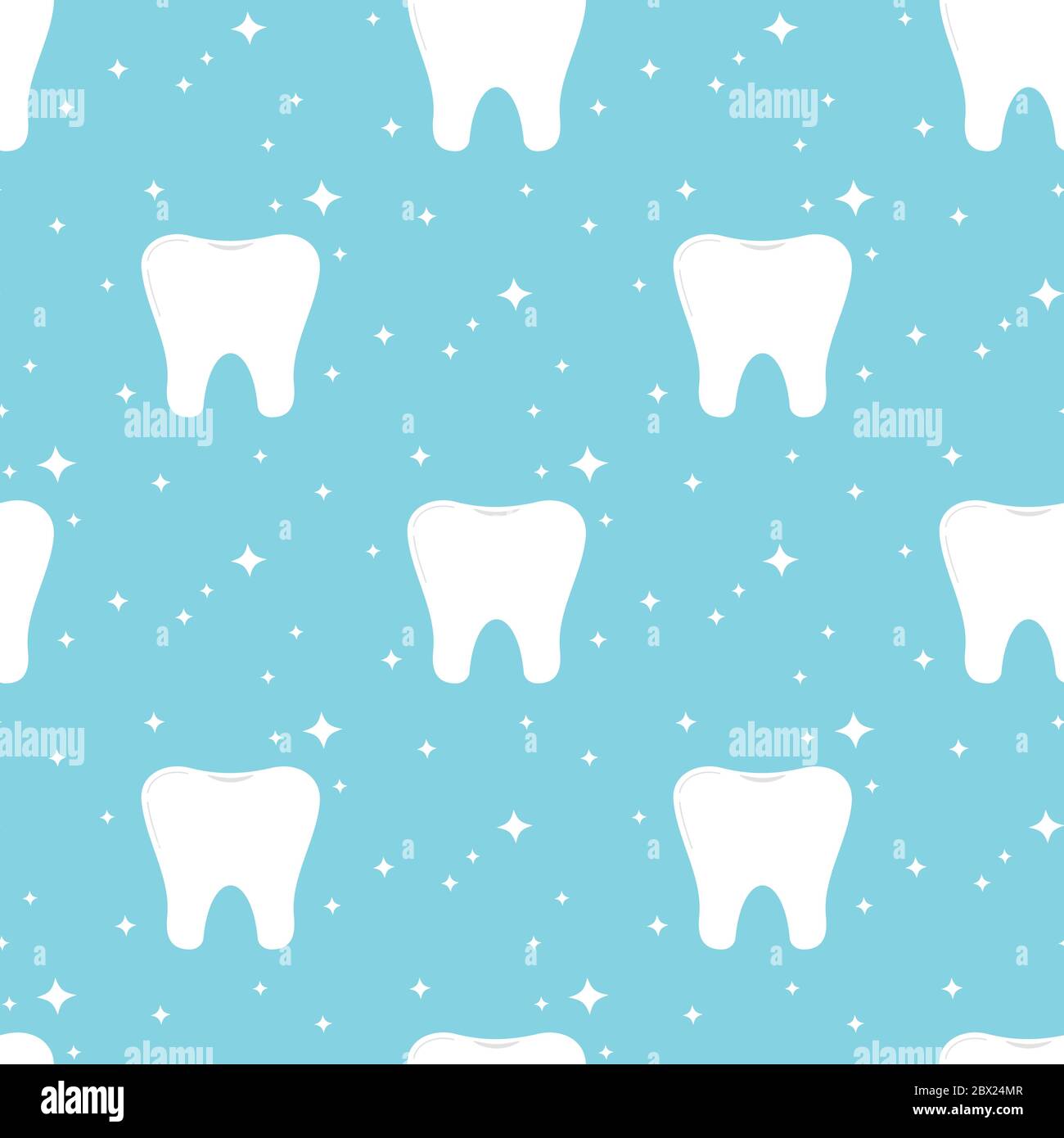 White tooth with sparkles seamless pattern Stock Vector Image & Art - Alamy