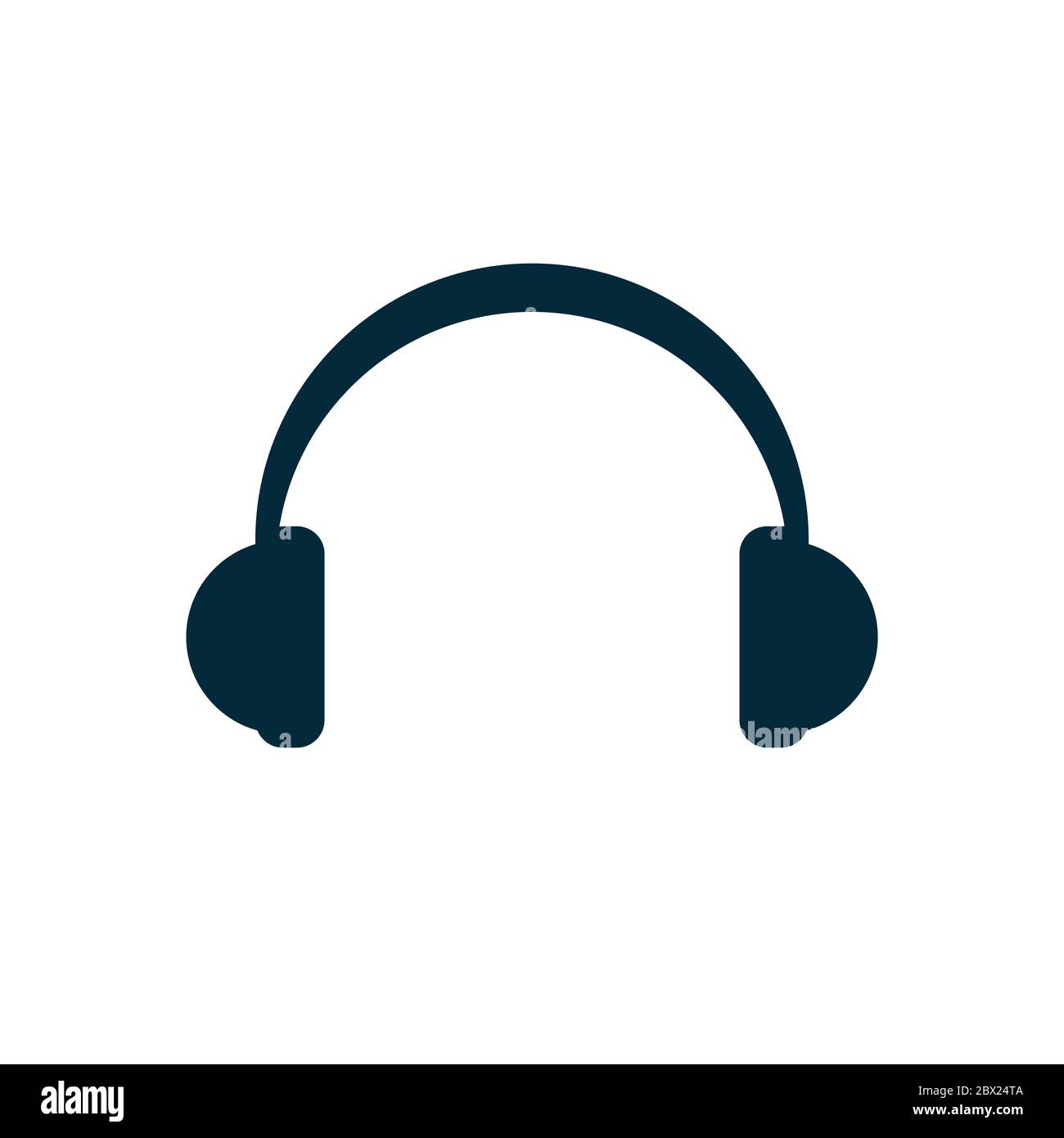 Headphones on white background. Flat vector headphones design Stock ...
