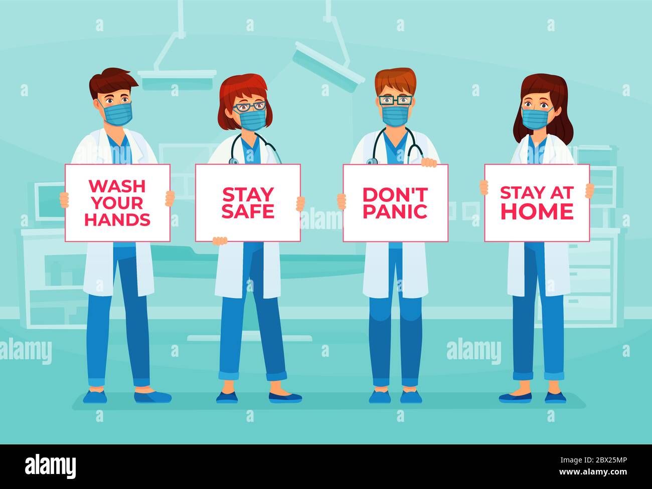 Woman doctor hand presentation Stock Vector Images - Alamy