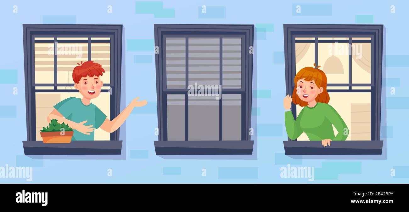 Neighbour talking Stock Vector Images - Alamy