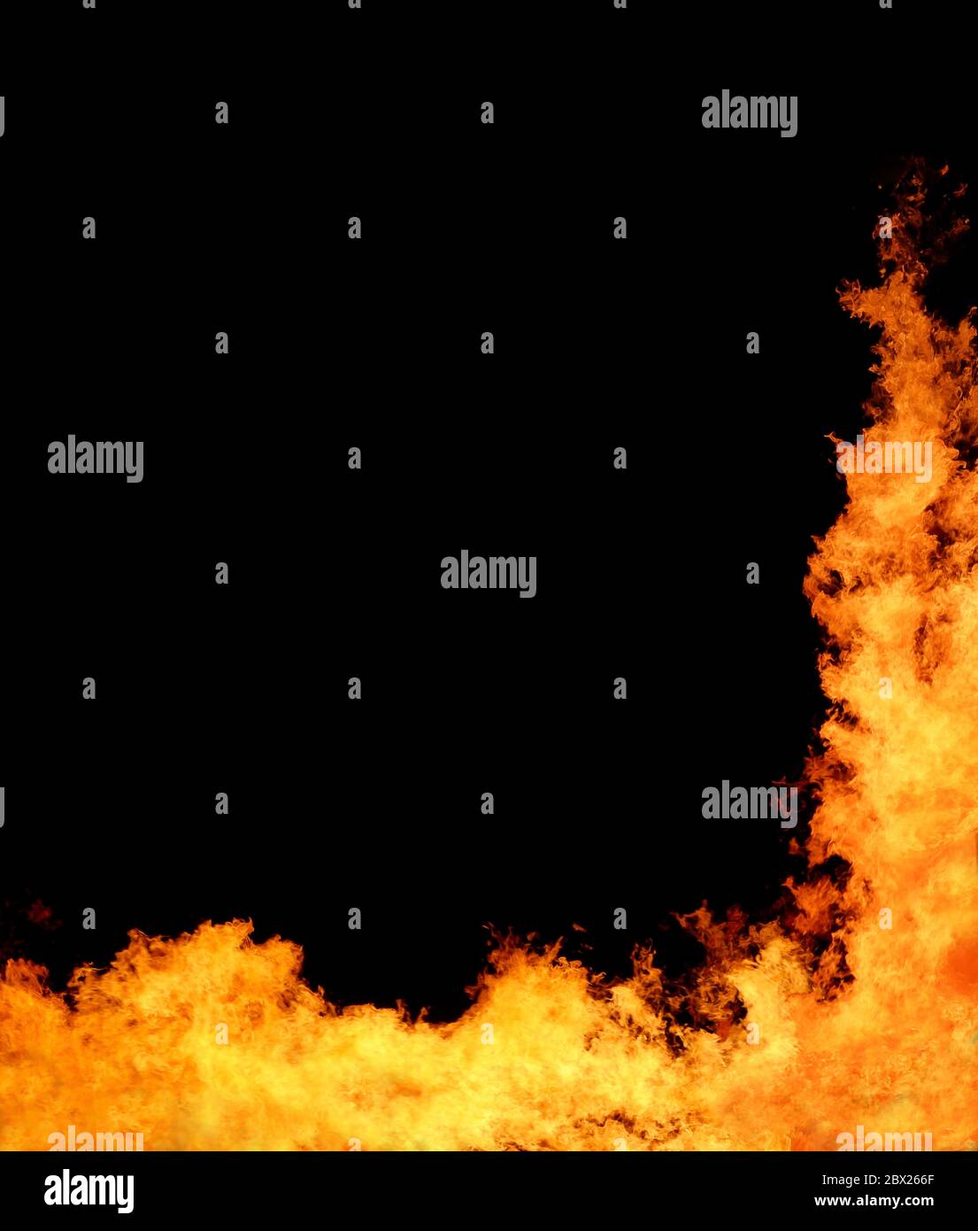Abstract flame of fire on the black background Stock Photo - Alamy