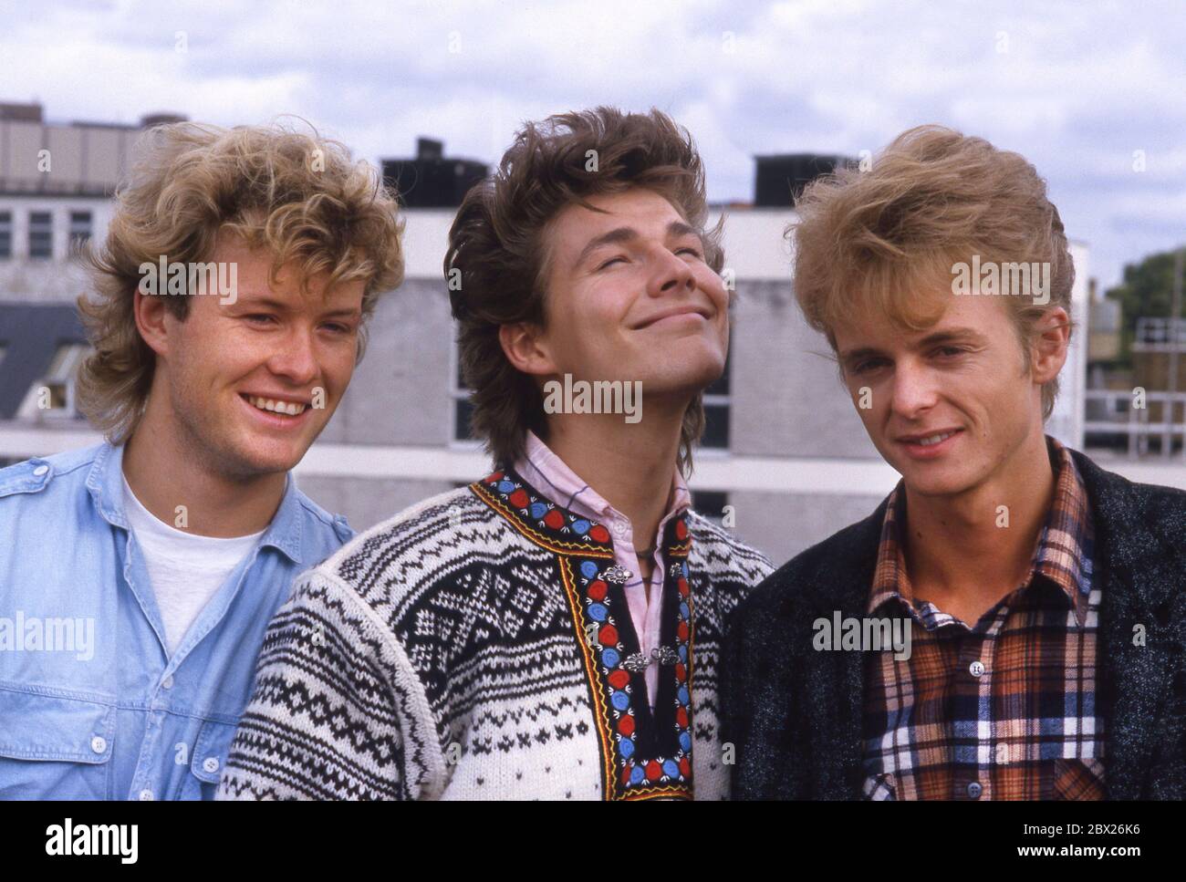 Norwegian pop group A-Ha in London 1985 Stock Photo - Alamy