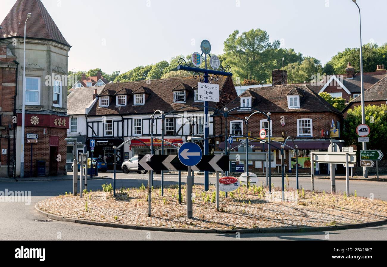 Medieval High Street The Hythe Kent UK Stock Photo - Alamy