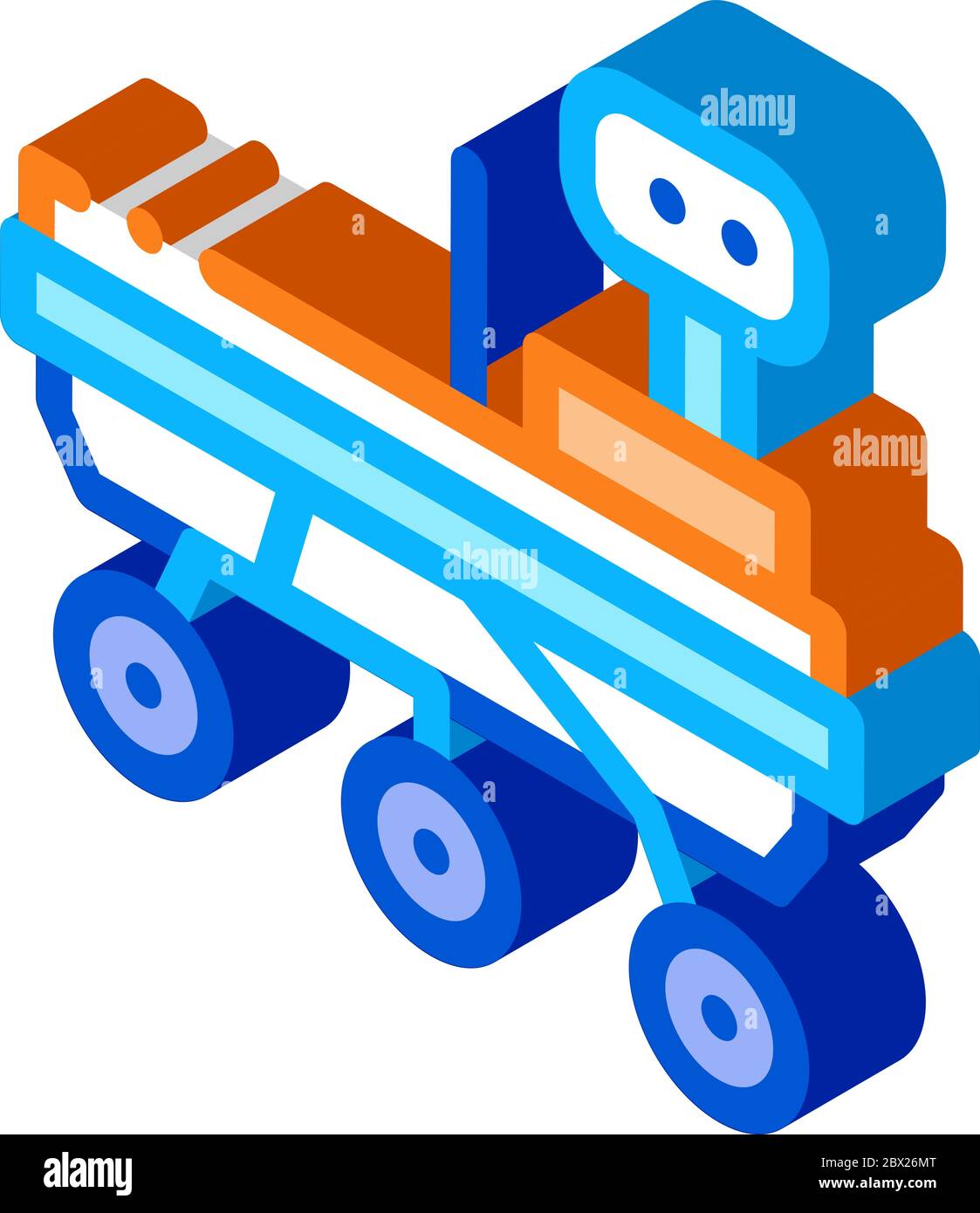 Exploration Mars Rover isometric icon vector illustration Stock Vector ...