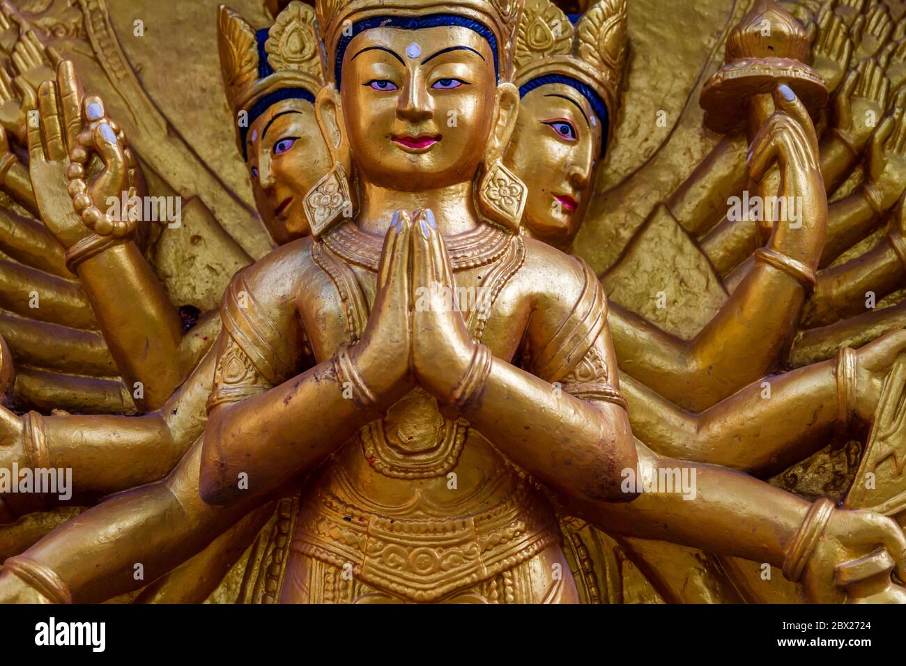 Statue of Hindu goddess in Kathmandu Nepal Stock Photo - Alamy