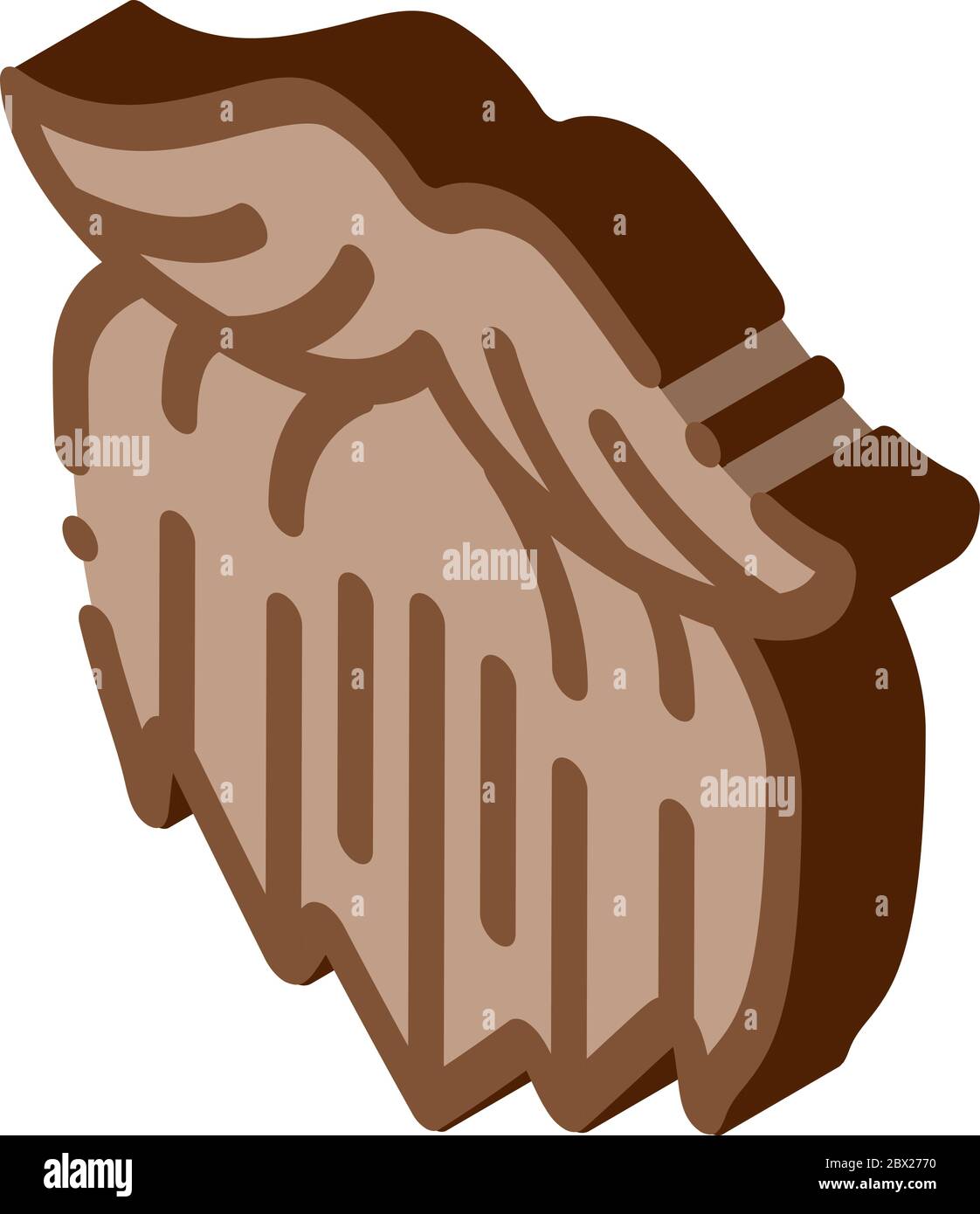 Human Brutal Bushy Beard isometric icon vector illustration Stock ...