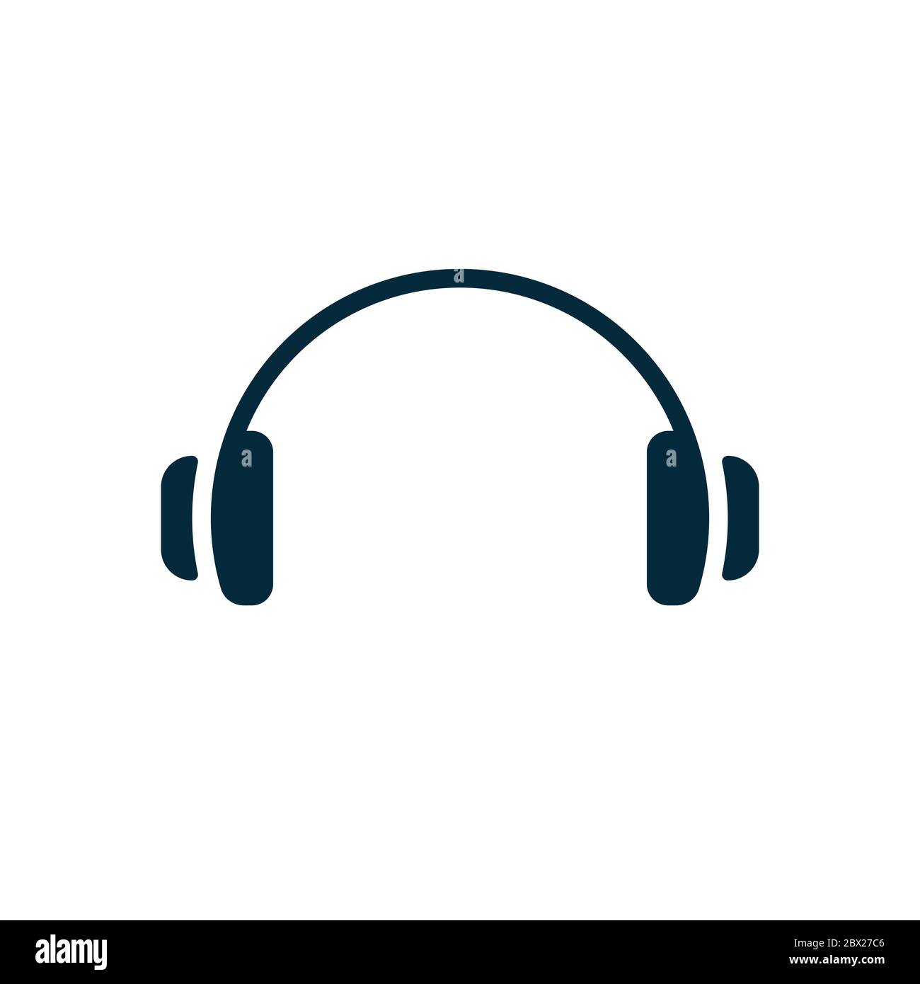 Headphones on white background. Flat vector headphones design Stock ...