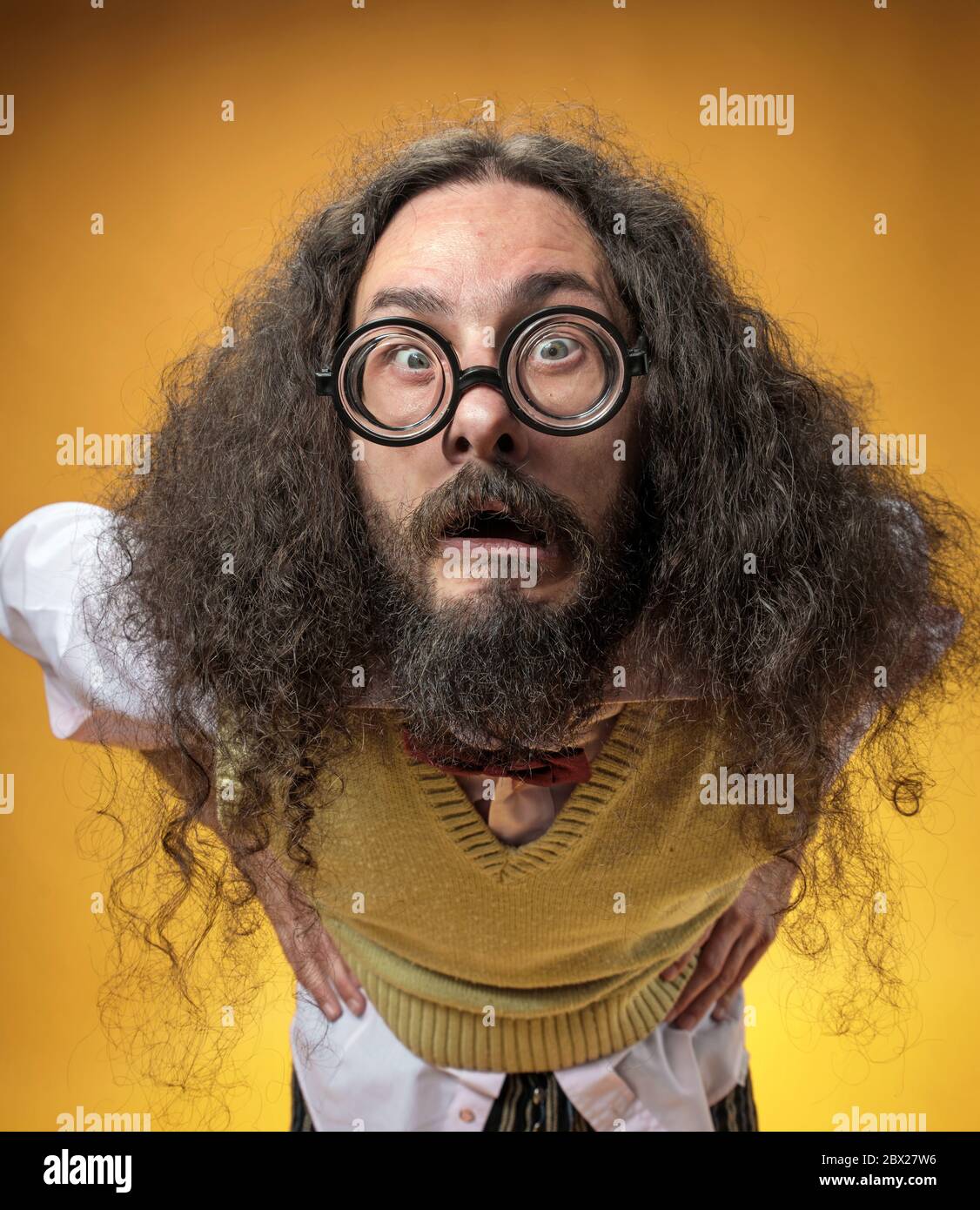 Skinny man geek hi-res stock photography and images - Alamy