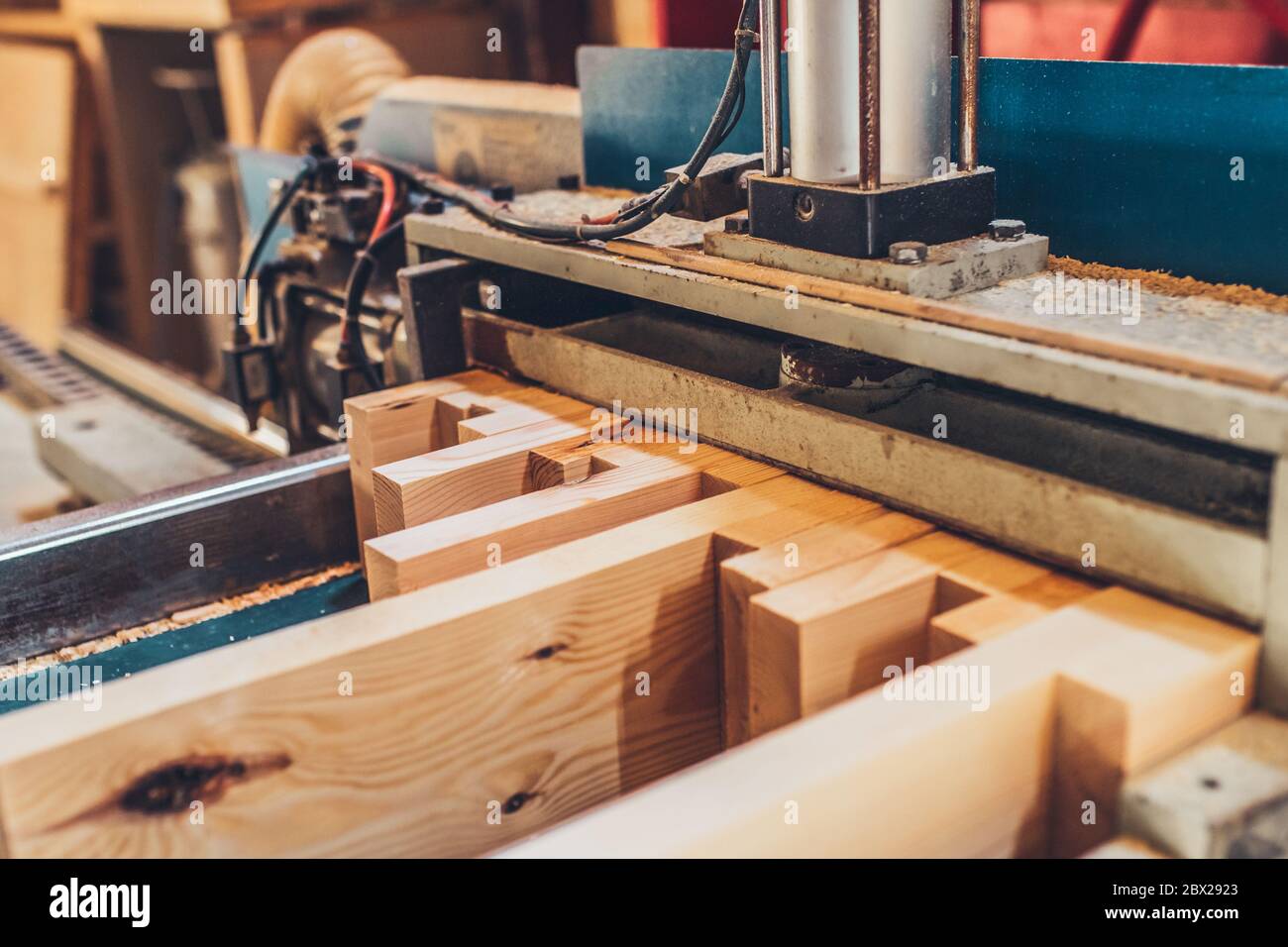 Woodworking factory - the production of building materials from timber ...