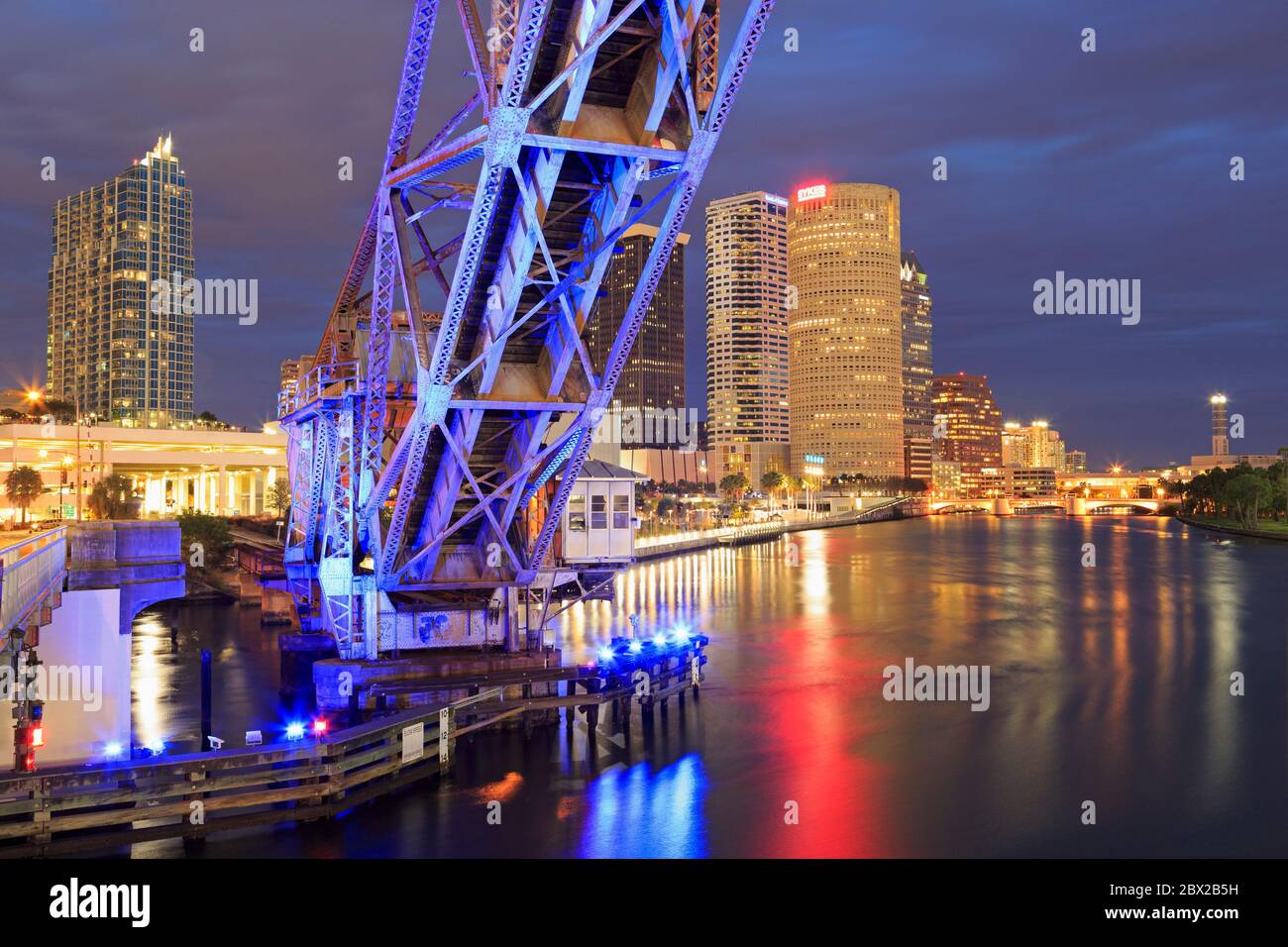 Cass Street & CSX Bridges over the Hillsborough River,Tampa,Florida,USA ...