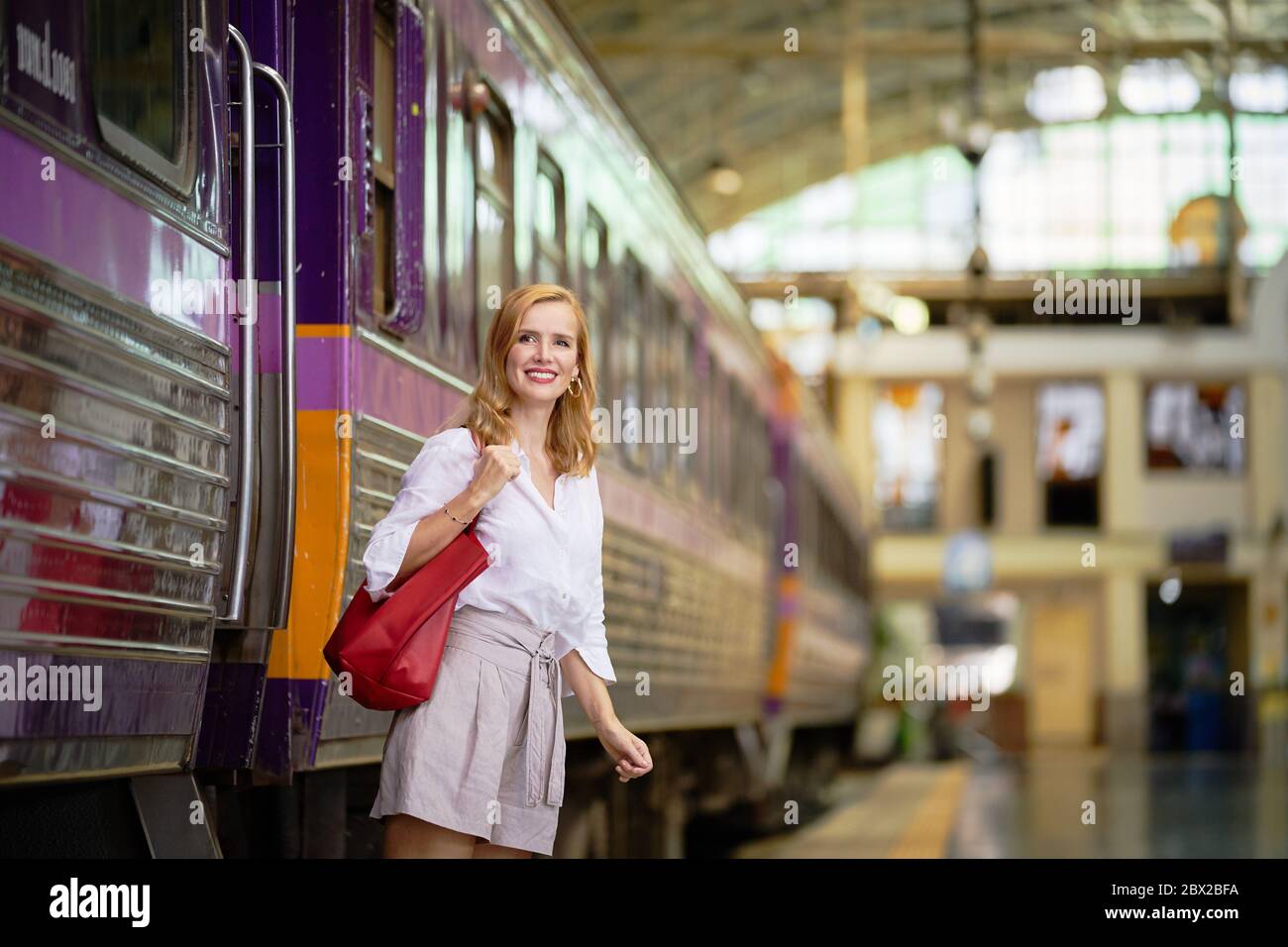 Getting Off A Train High Resolution Stock Photography and Images - Alamy