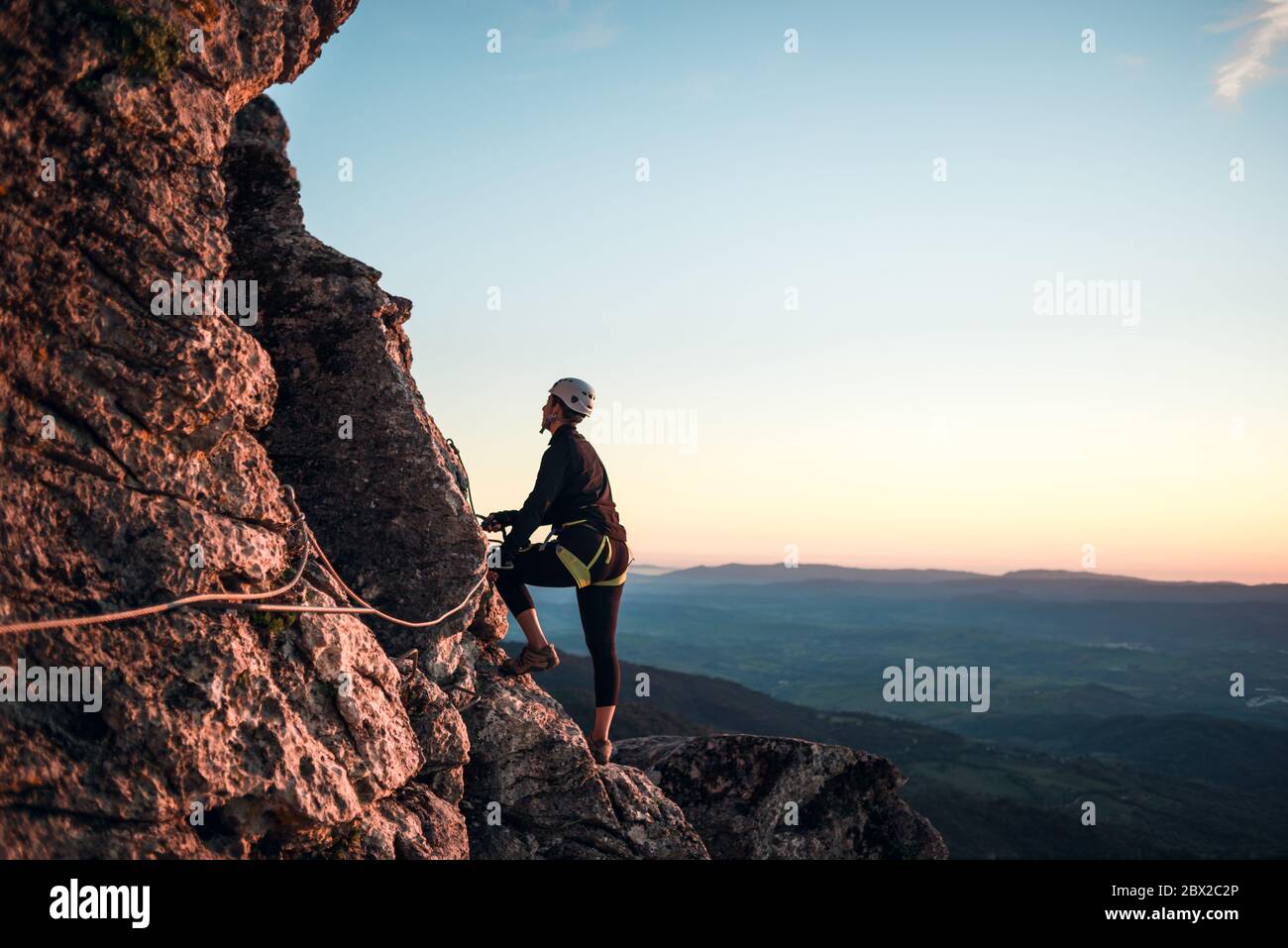 Profile rock climber standing hi-res stock photography and images - Alamy