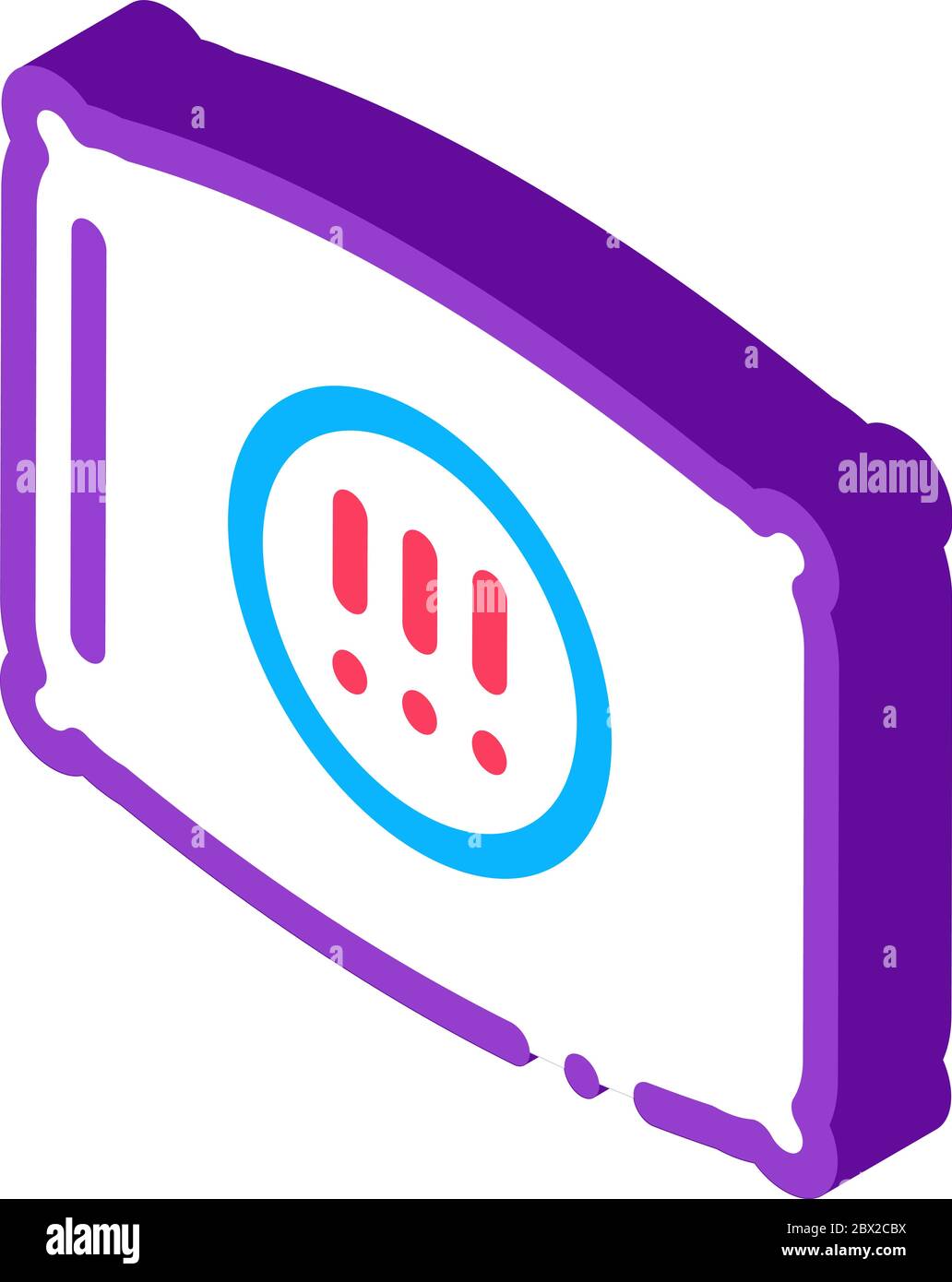 Pillow Exclamatory Marks isometric icon vector illustration Stock ...