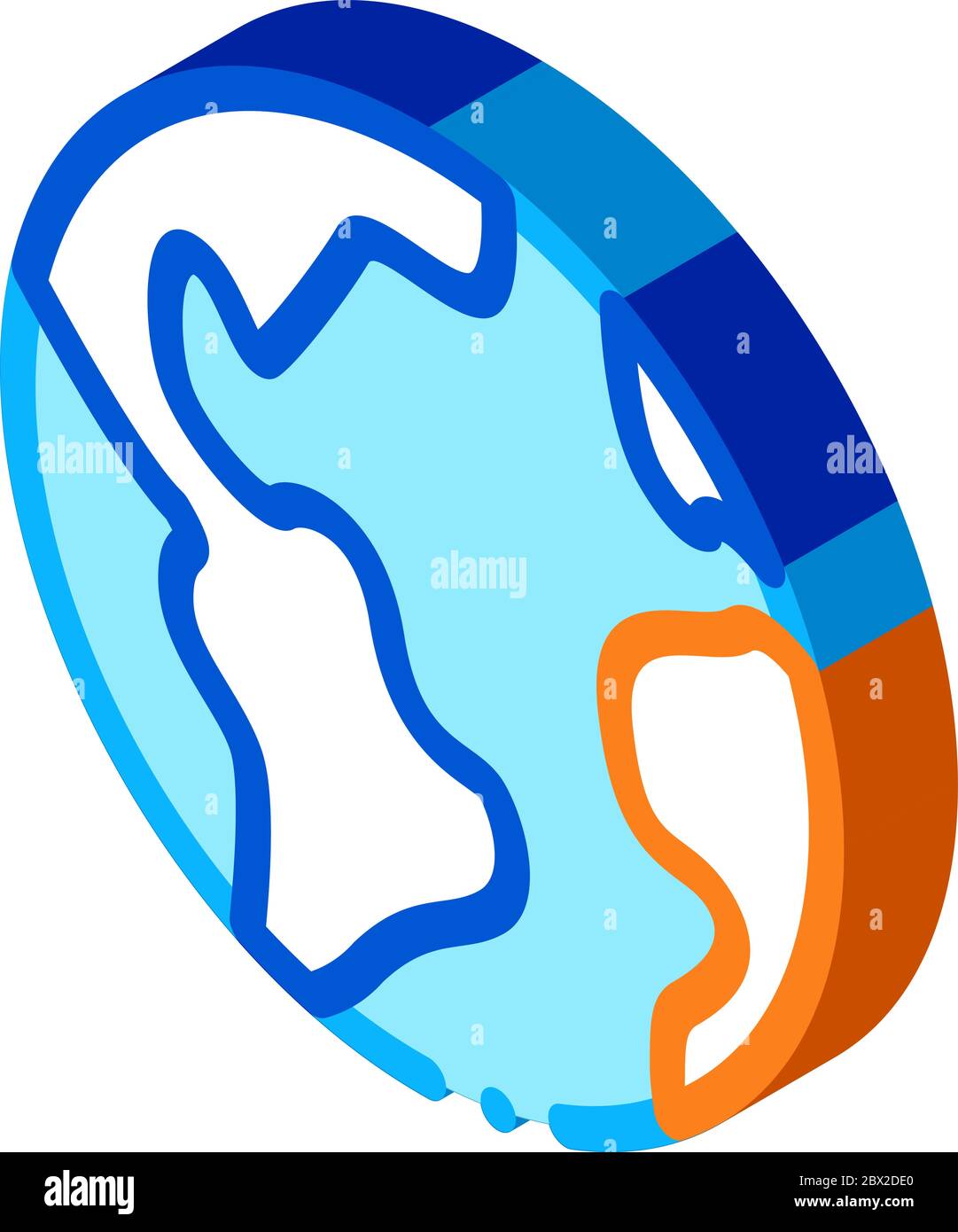 Planet Earth Globe isometric icon vector illustration Stock Vector ...