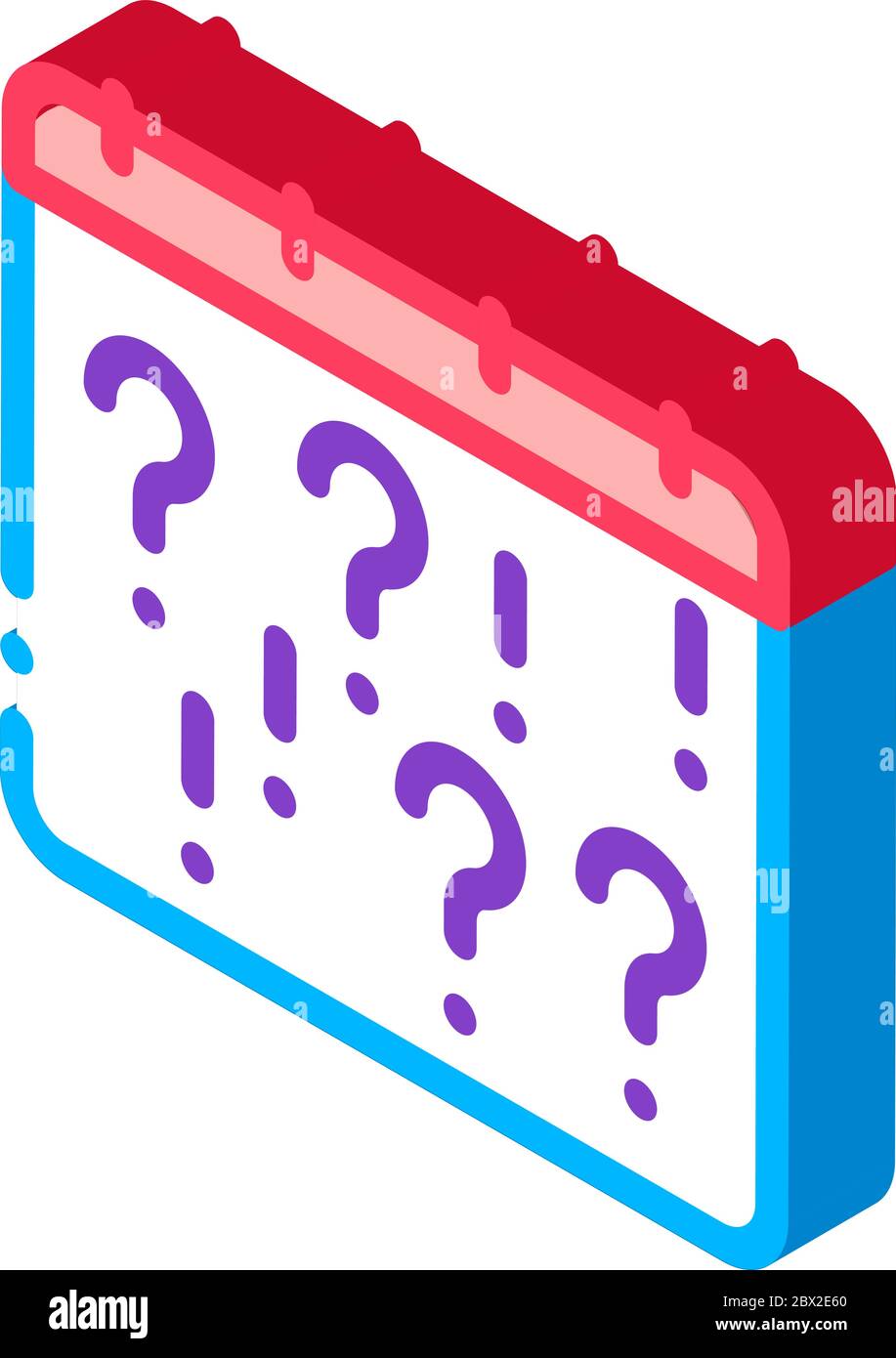 Calendar With Question isometric icon vector illustration Stock Vector ...