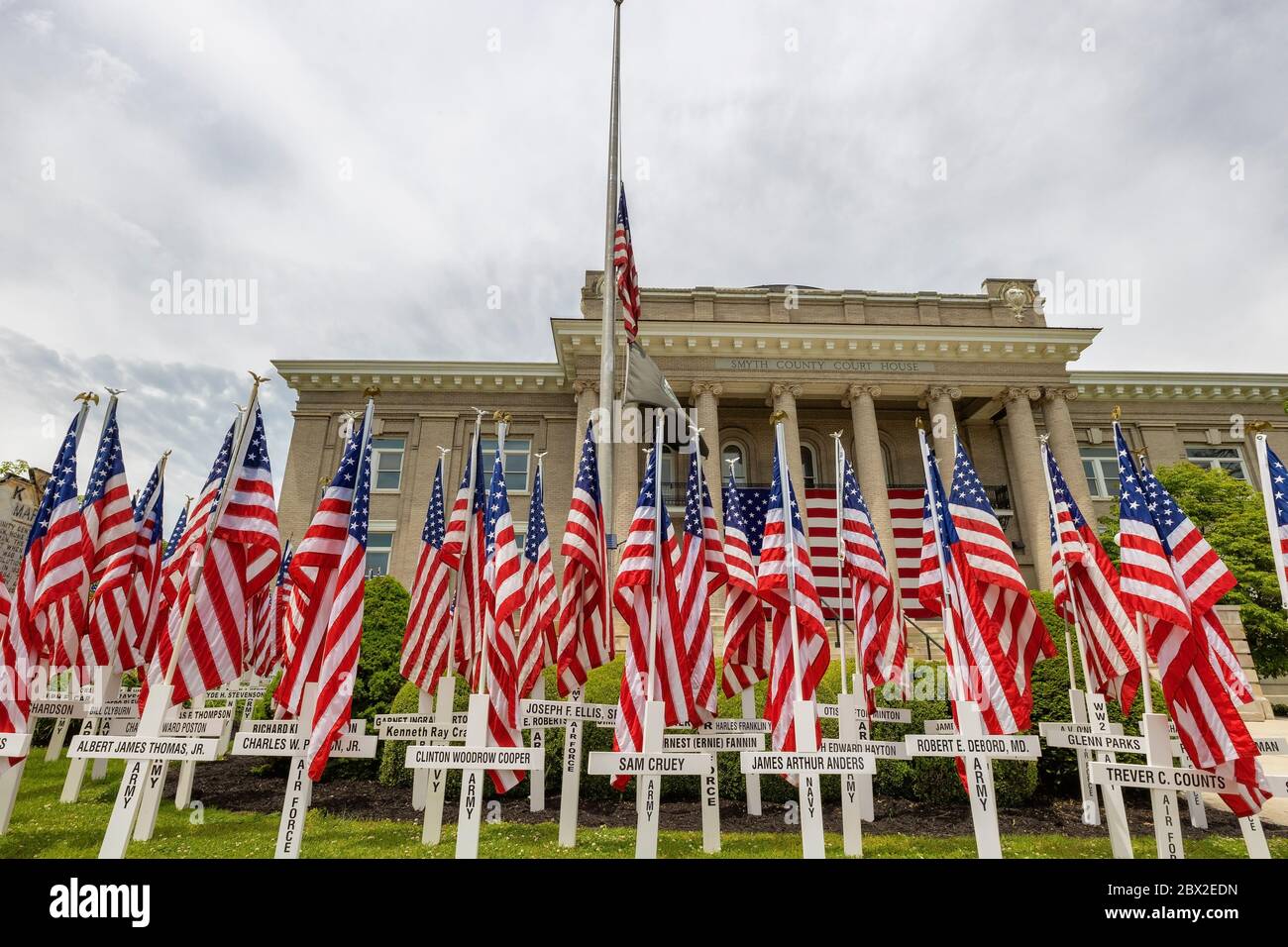 Morristown, Tennessee, USA - May 22, 2020: Memorial Day celebrated with ...