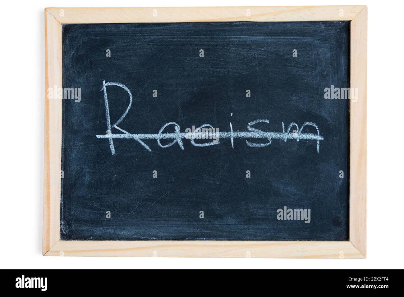 Stop racism - written on chalkboard. Concept message Stock Photo - Alamy