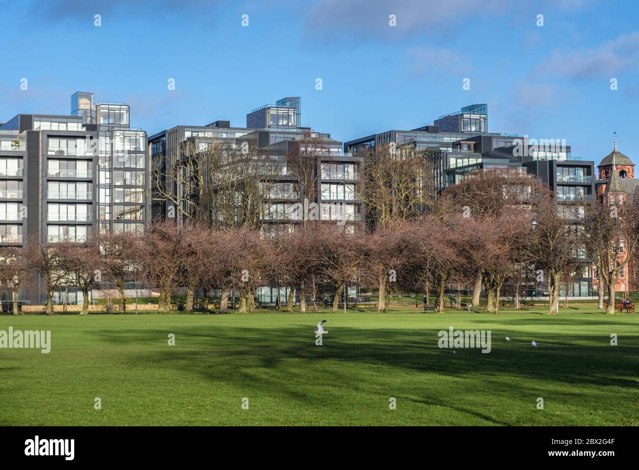 The Meadows public park in Edinburgh, the capital of Scotland, part of ...
