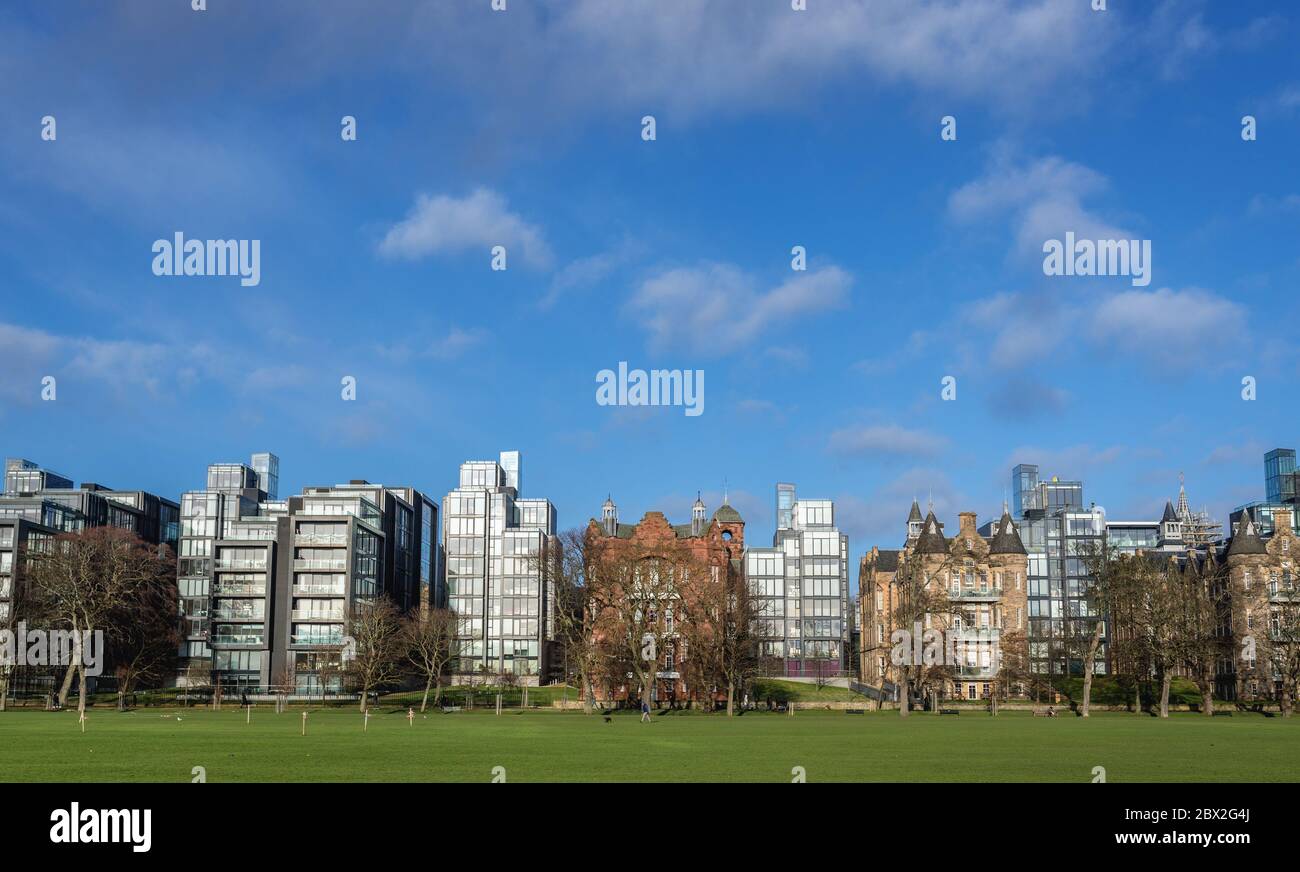 The Meadows public park in Edinburgh, the capital of Scotland, part of ...