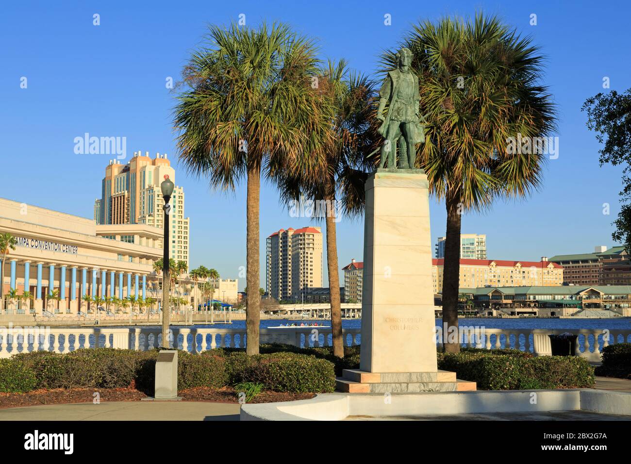 Christopher Columbus statue in Linear Park,Tampa,Florida,USA,North ...