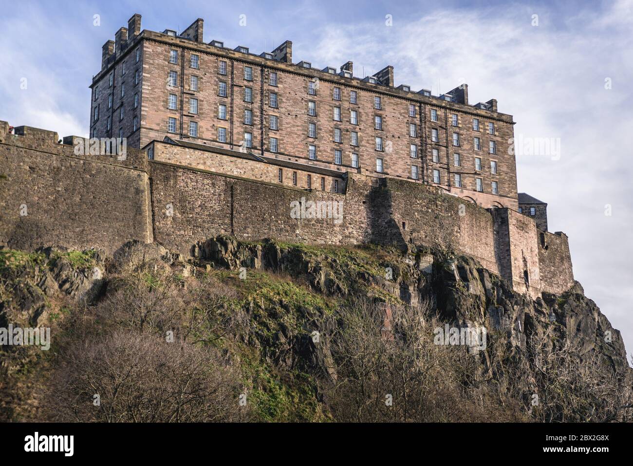 New Barracks building of Edinburgh Castle in Edinburgh, the capital of ...