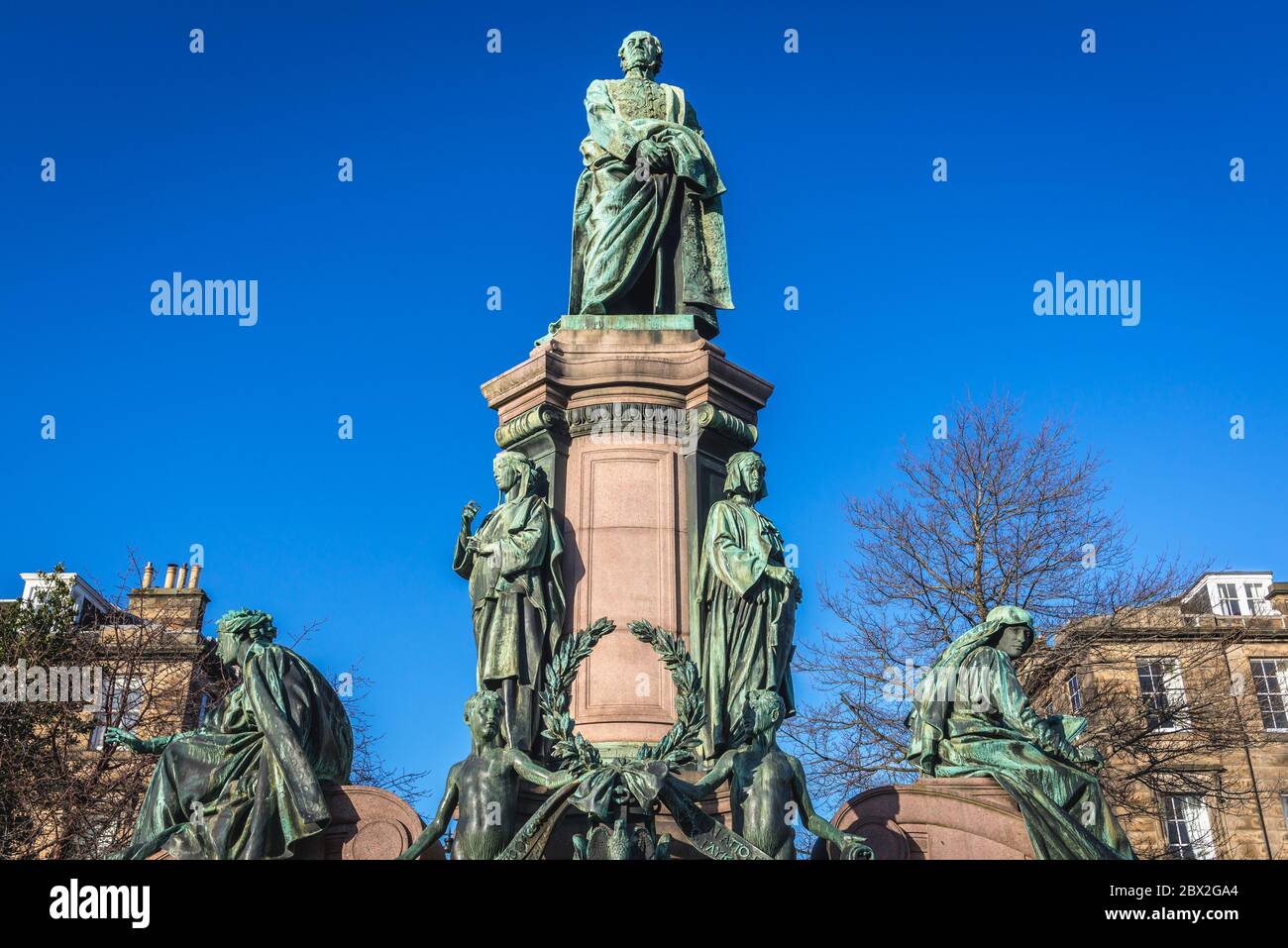 Monument of William Ewart Gladstone on Coates Crescent Gardens in ...