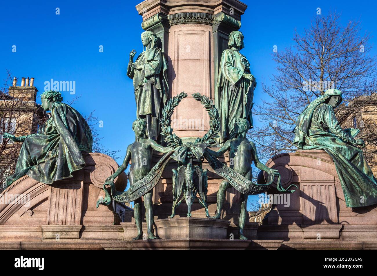 Monument of William Ewart Gladstone on Coates Crescent Gardens in ...