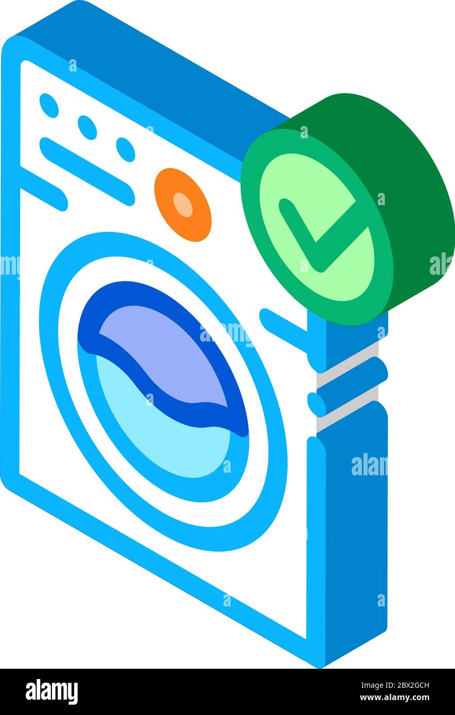 Laundry Washing Machine isometric icon vector illustration Stock Vector ...