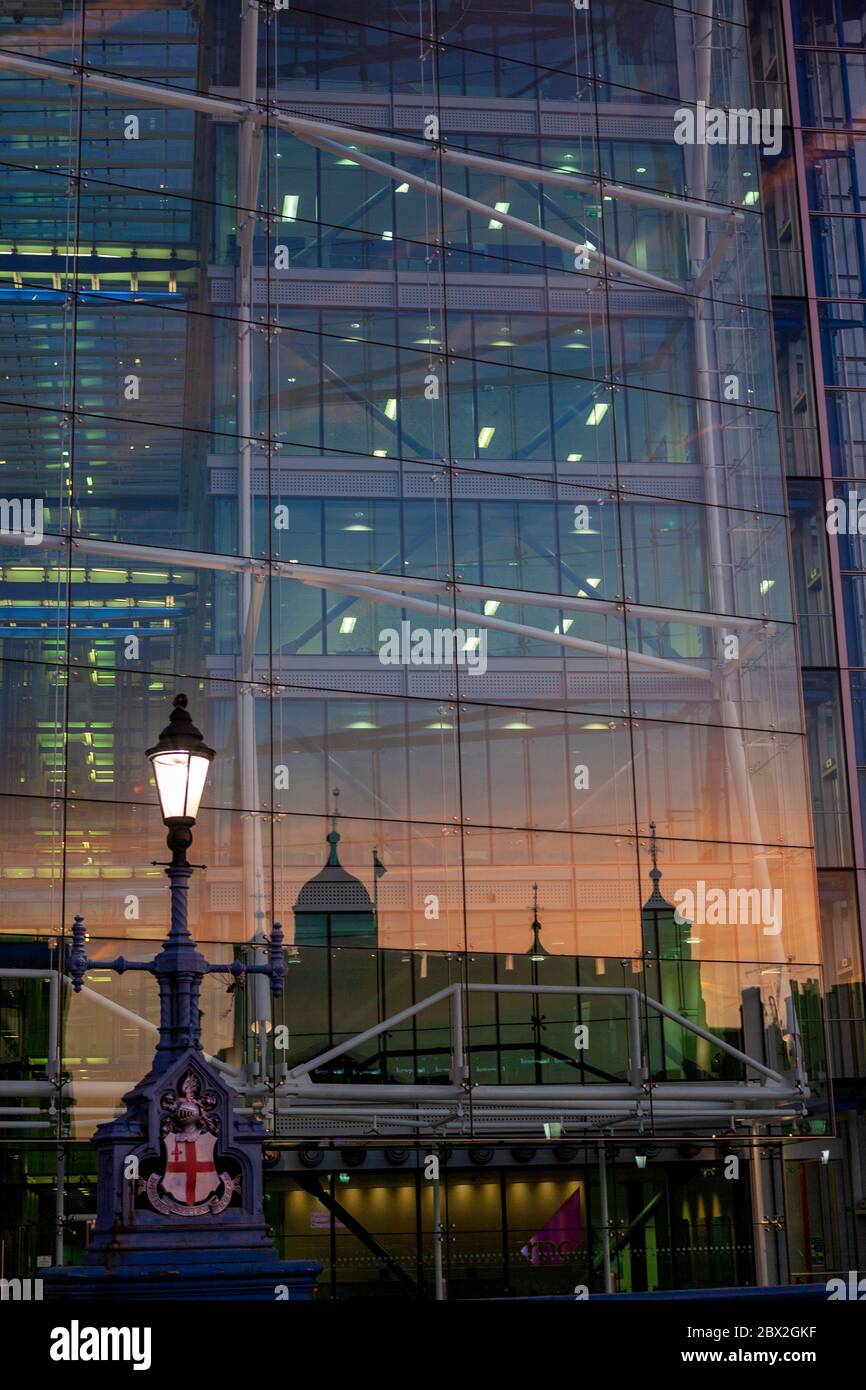 Reflection of Tower of London, London, England, UK Stock Photo - Alamy