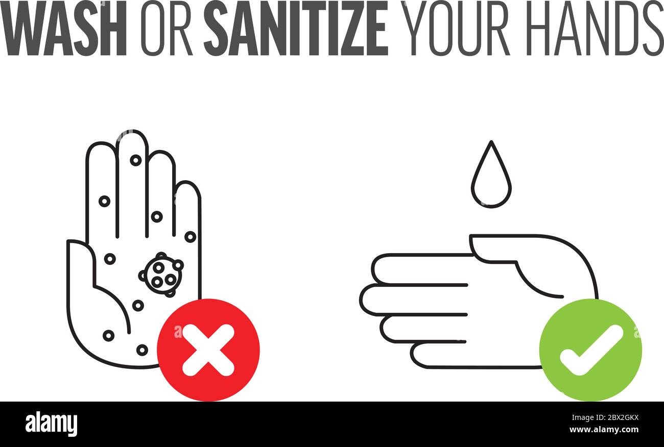 Shop entrance prevention instruction poster template - wash or sanitize ...