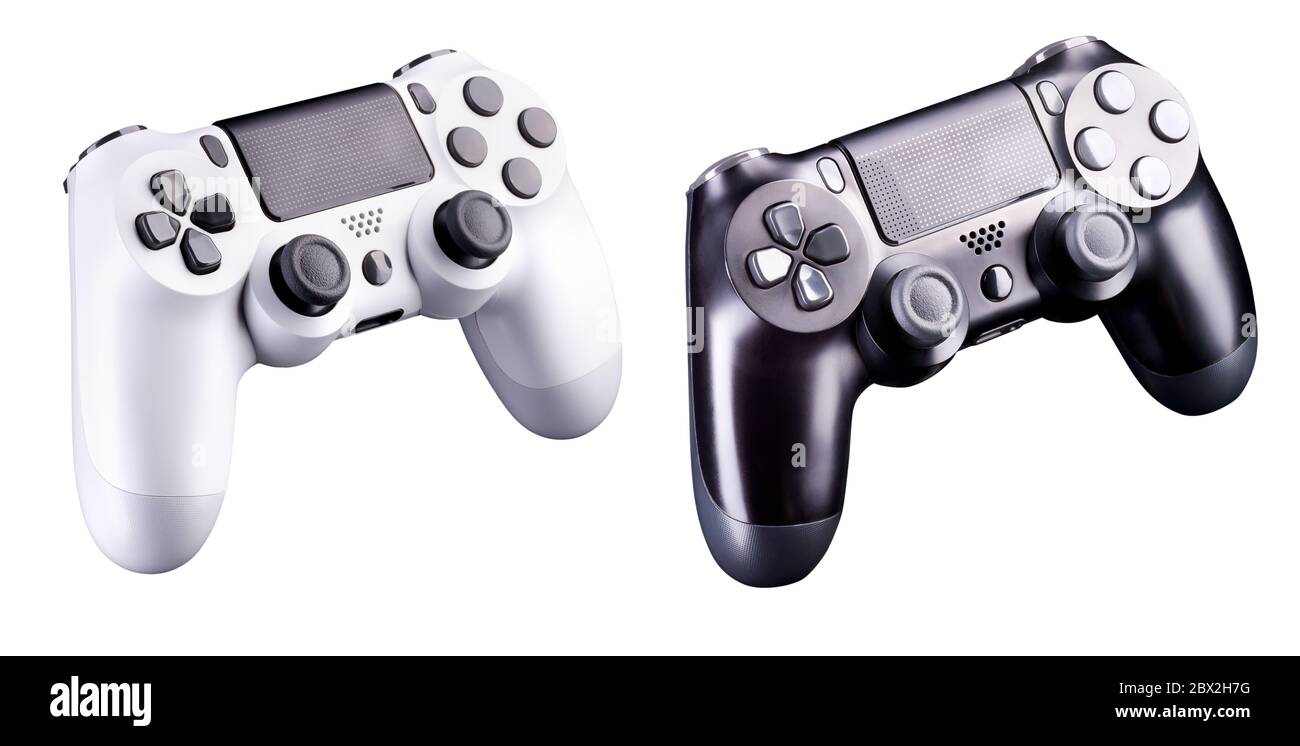 Set of video game joysticks gamepad isolated on a white background ...