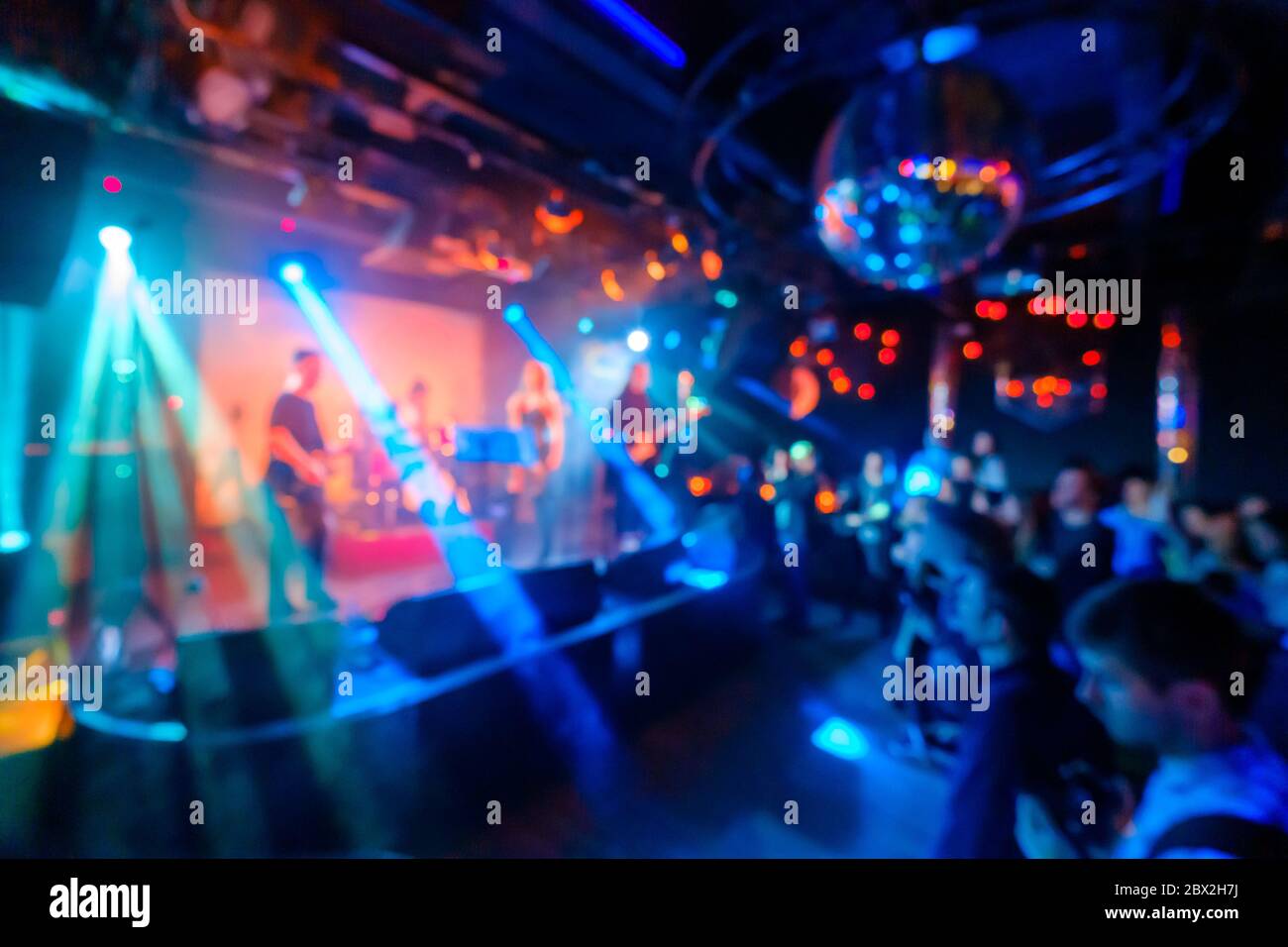 Music band performing live at night club Stock Photo - Alamy