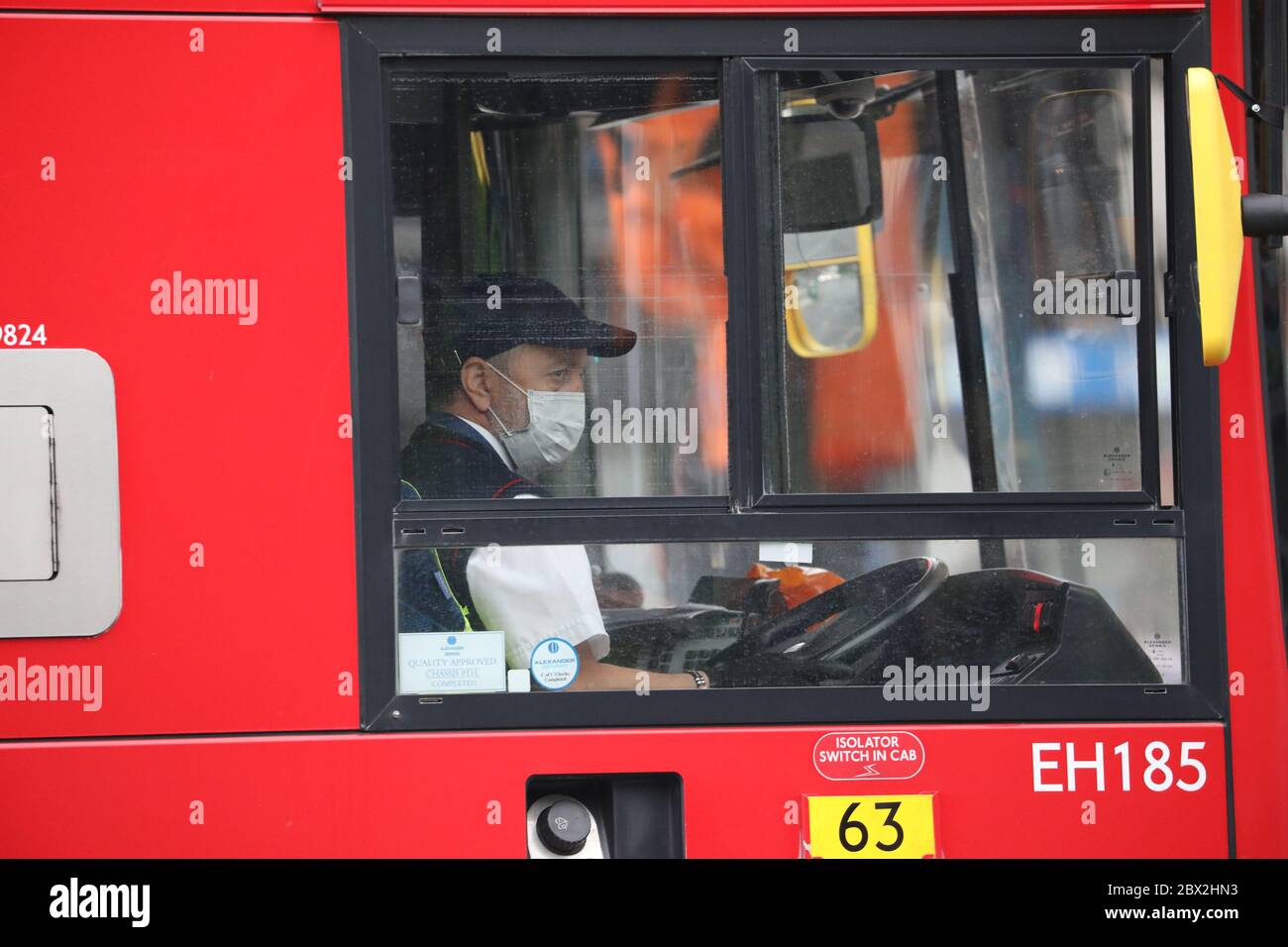 driver with face mask and gloves Bus drivers and passengers were still ...