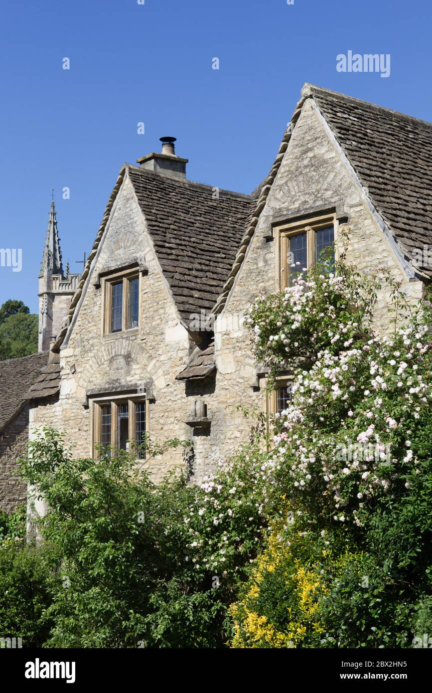 Cottages in Castle Combe, Chippenham, Wiltshire, England Stock Photo ...